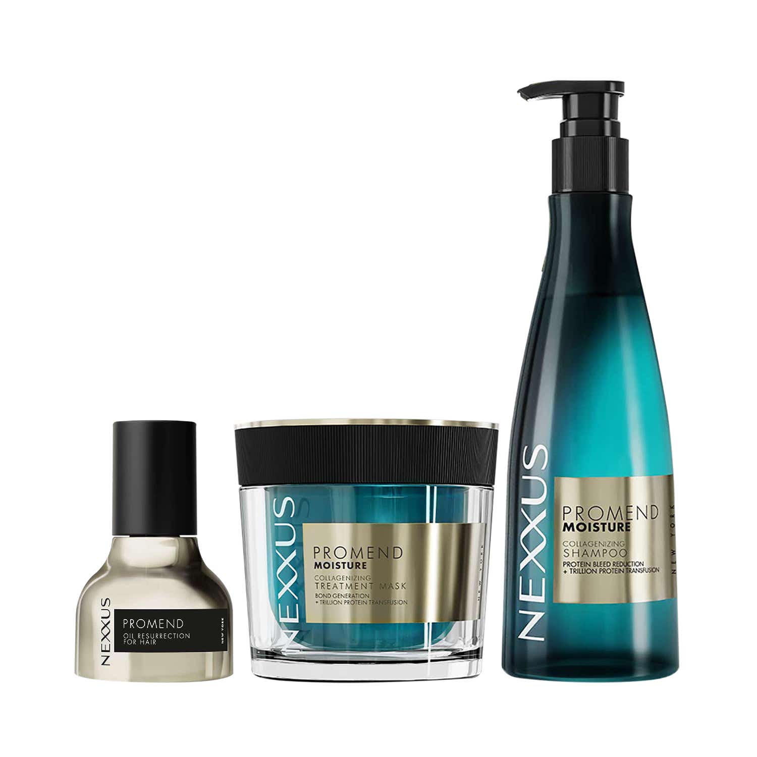 Buy Nexxus Promend Moisture Shampoo, Hair Mask & Mini Serum Combo ...