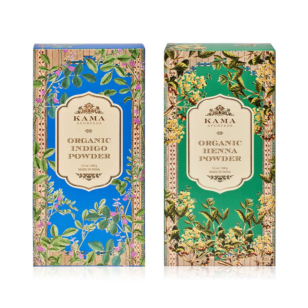 Buy Kama Ayurveda Organic Hair Colour Combo with Henna and Indigo ...