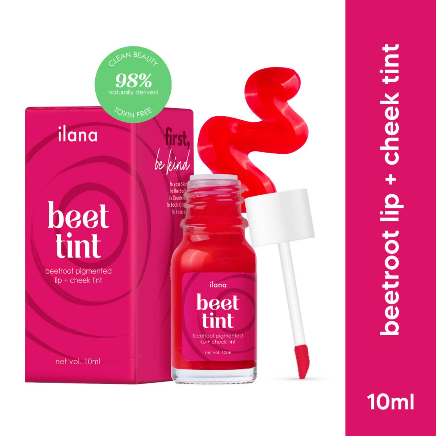 Ilana Beet Tint-Beetroot Pigmented Lip And Cheek Tint - Red (10ml)
