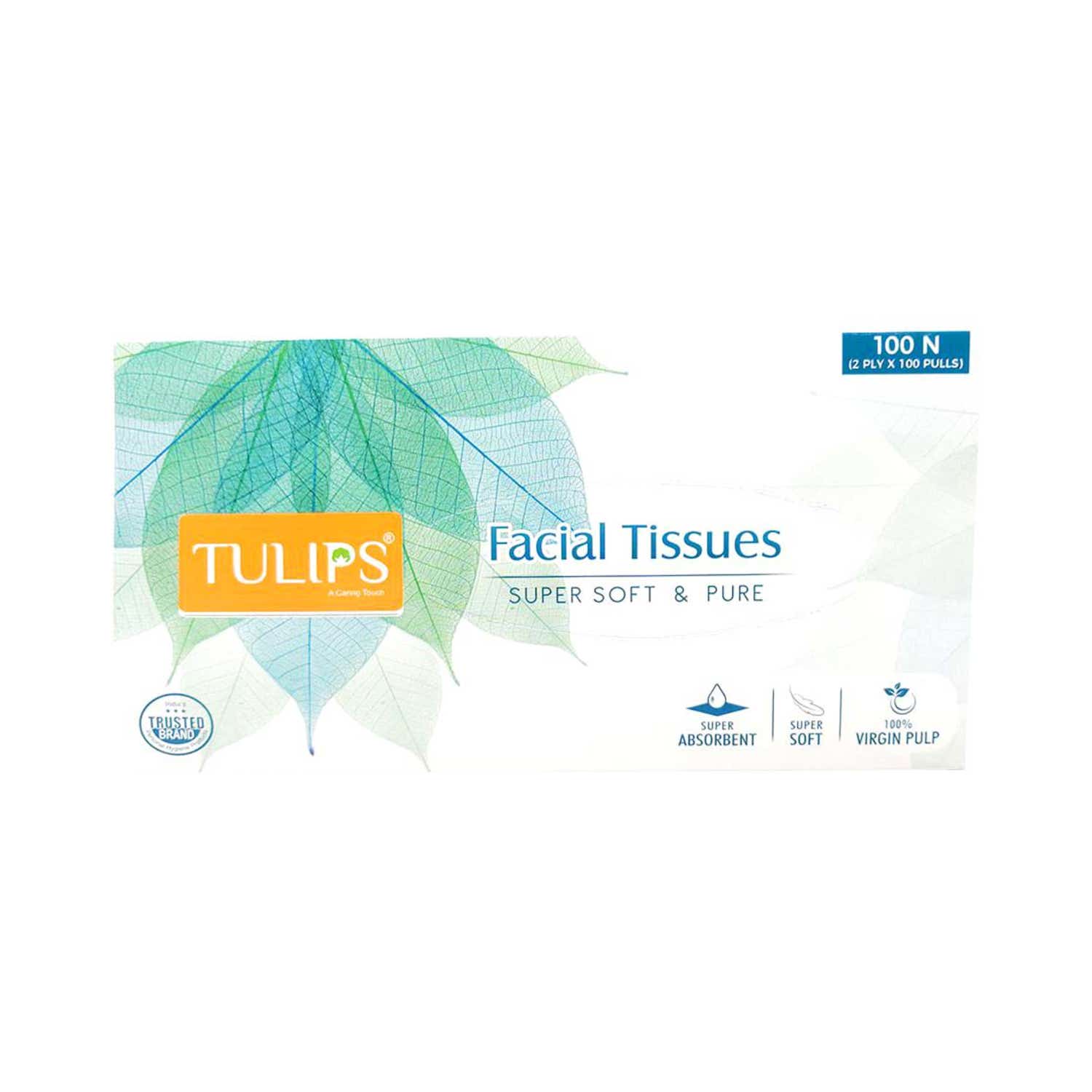 Tulips Facial Tissues (2 Ply x 100 Pulls)