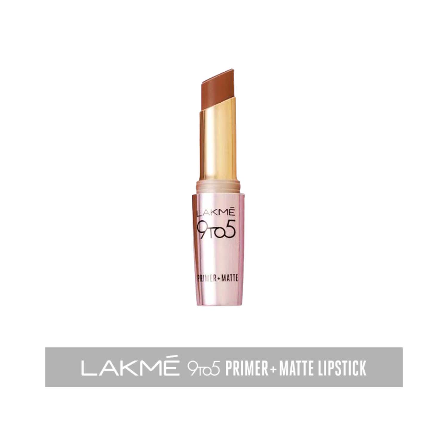 Lakme 9 To 5 Primer + Matte Lip Color - Rustic Brown (3.6g)