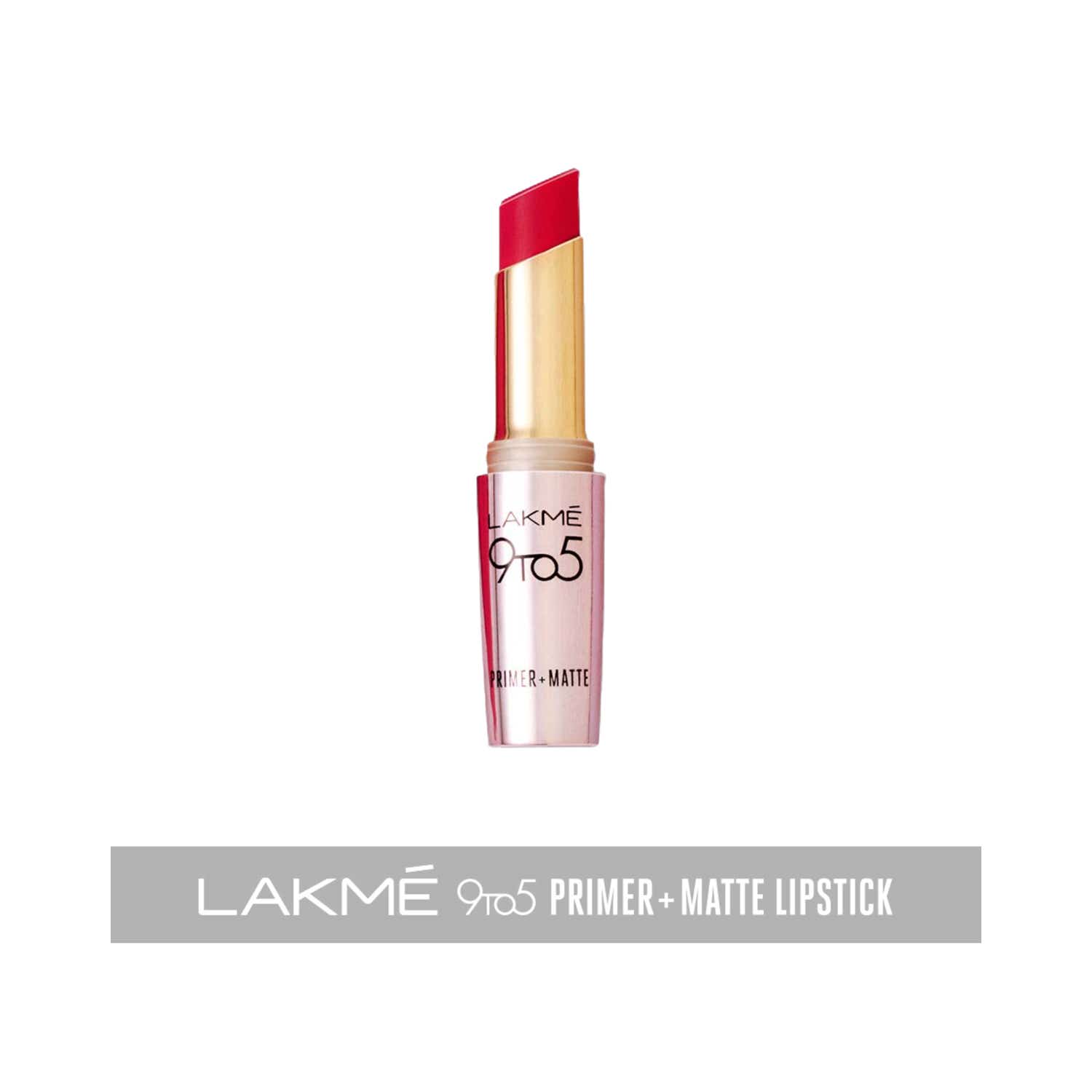 Lakme 9 To 5 Primer + Matte Lip Color - Iconic Red (3.6g)