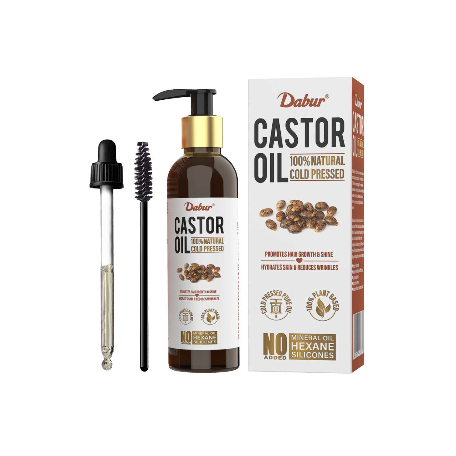 Buy Dabur 100% Natural Cold Pressed Castor Oil (200ml) Online in India ...