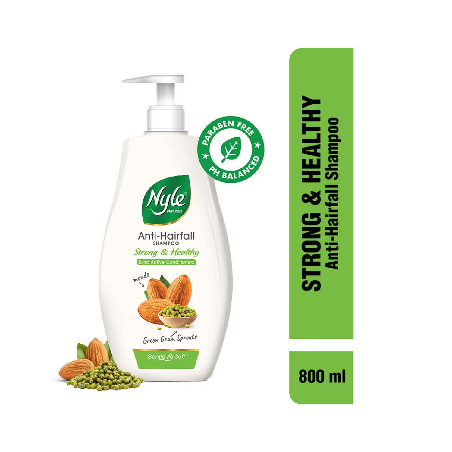 Buy Nyle Naturals Strong & Healthy Anti Hairfall Shampoo (800ml) Online ...