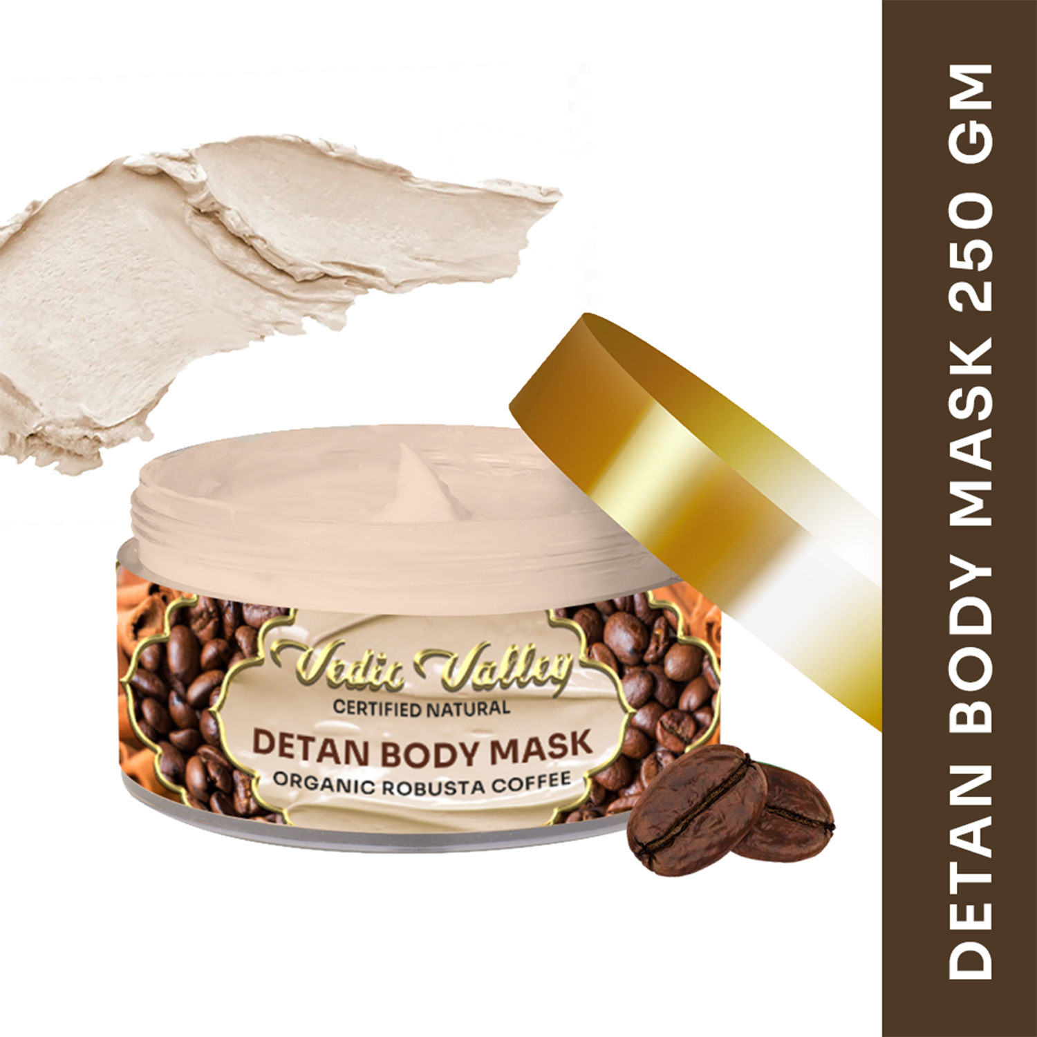 Buy Vedic Valley Brightening Coffee Detan Body Mask (250g) Online at ...
