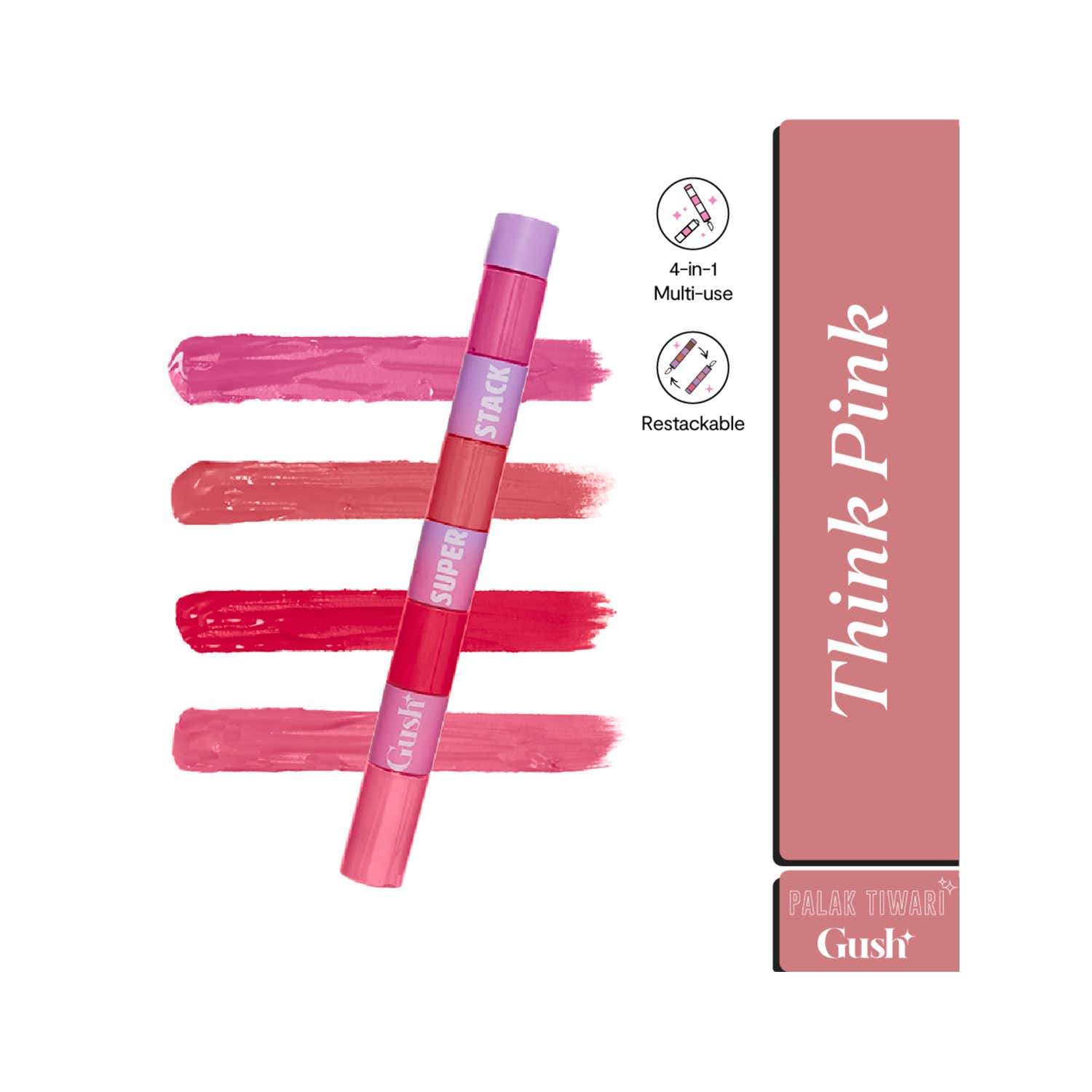 Gush Beauty Super Stack Liquid Lipstick - Think Pink (8.4g)