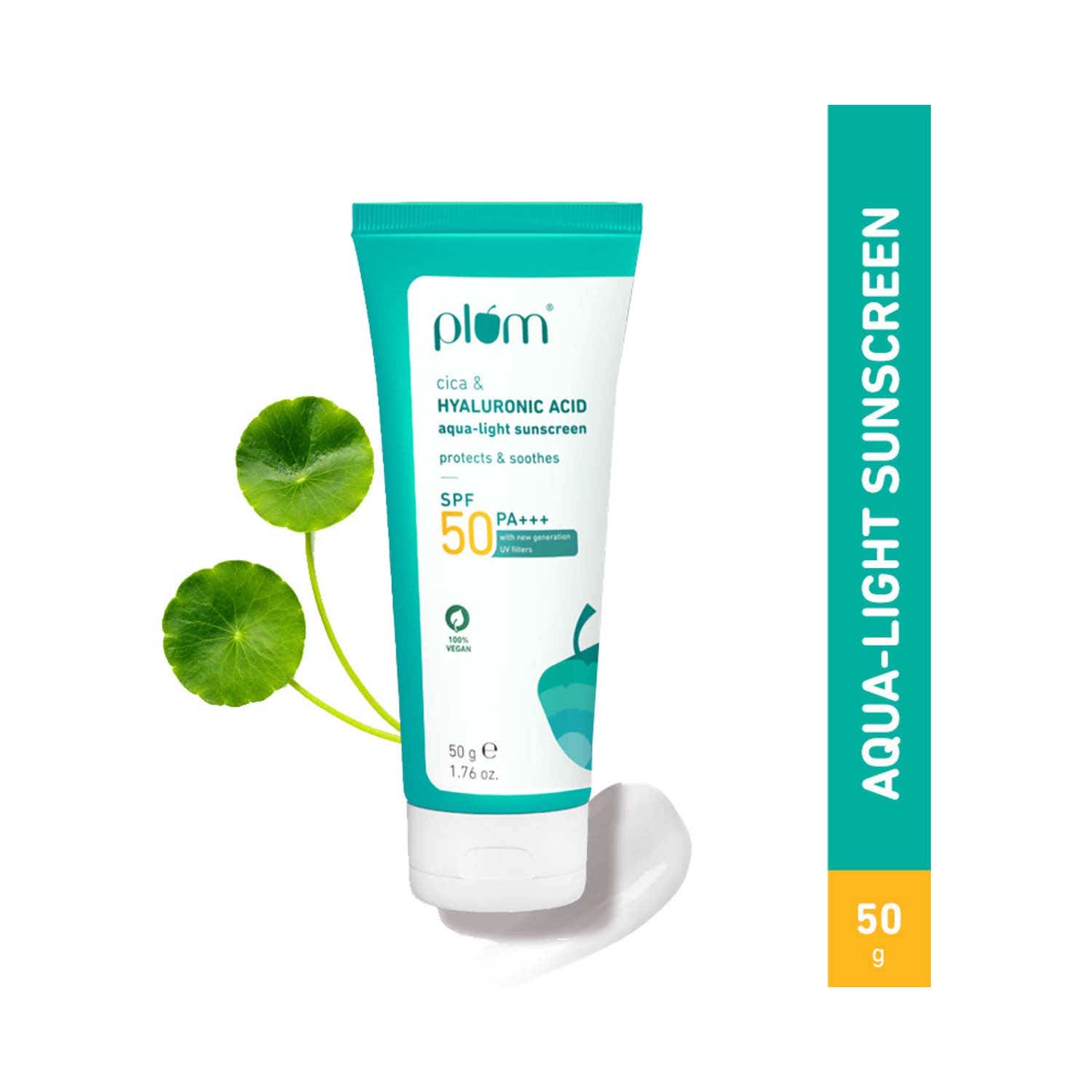 Buy Plum Cica & Hyaluronic Acid Aqua-Light Sunscreen SPF 50 (50g ...