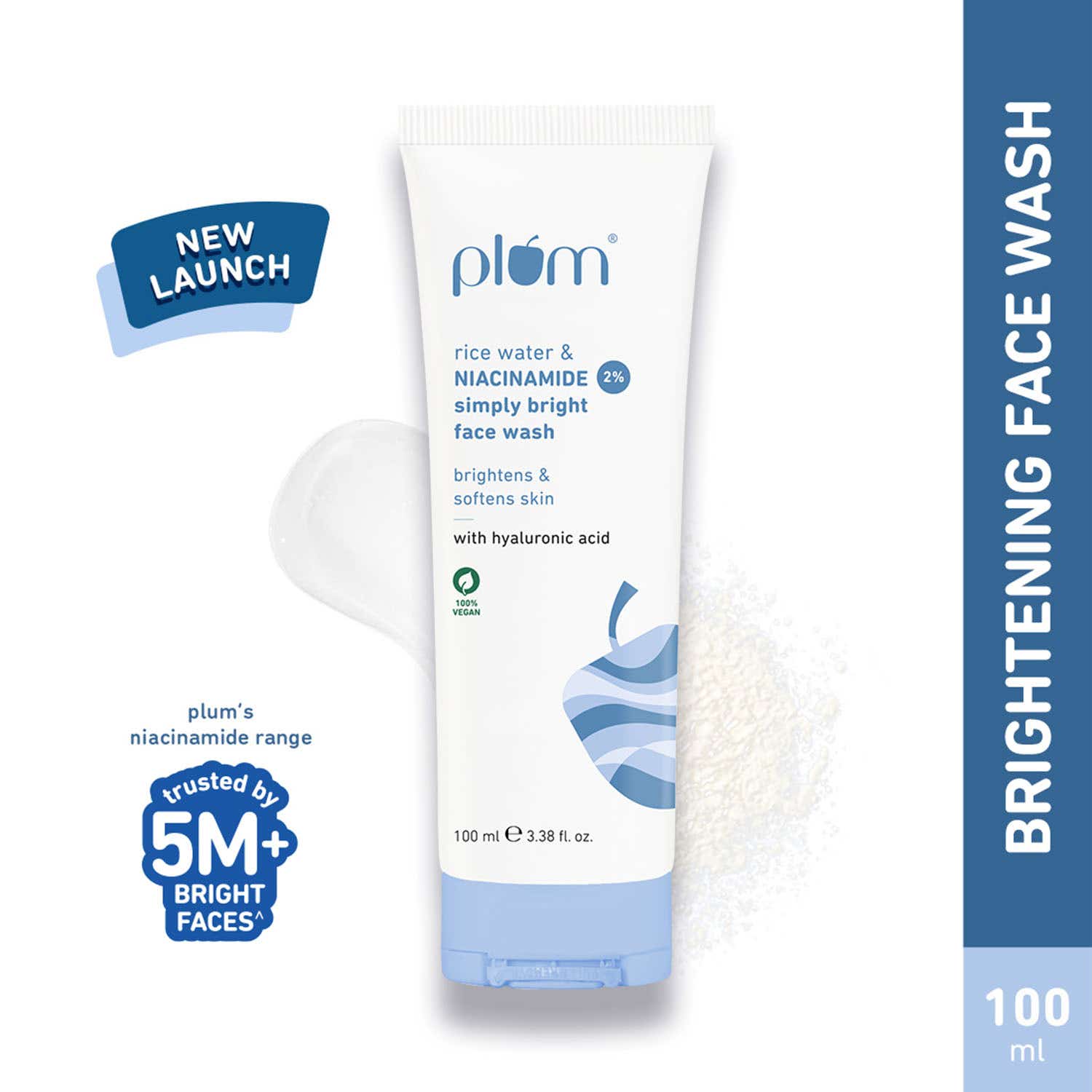 Buy Plum Bright 2% Niacinamide Face Wash With Rice Water Brightens Skin ...