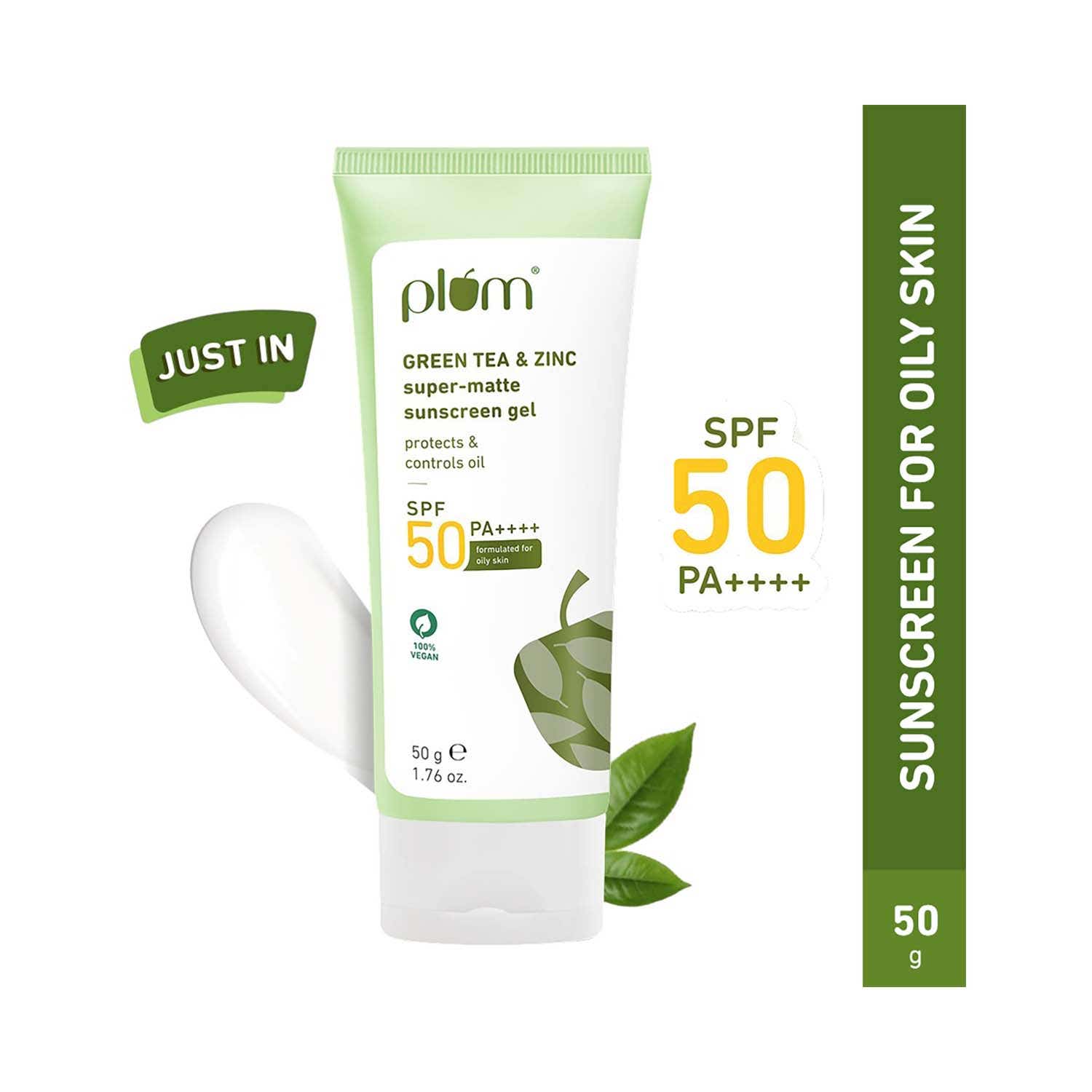 Plum Green Tea & Zinc Super-Matte Sunscreen Gel (50 g)