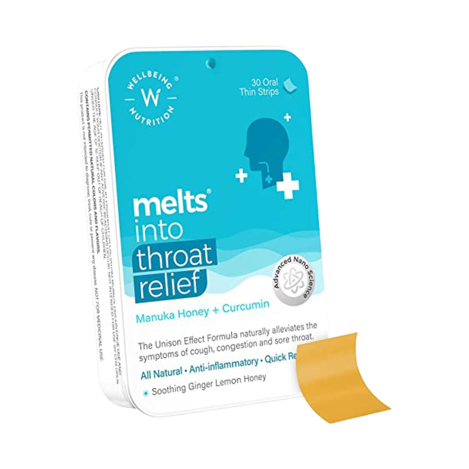 Wellbeing Nutrition Melts Throat Relief for Cough ,Sore Throat Relief ...