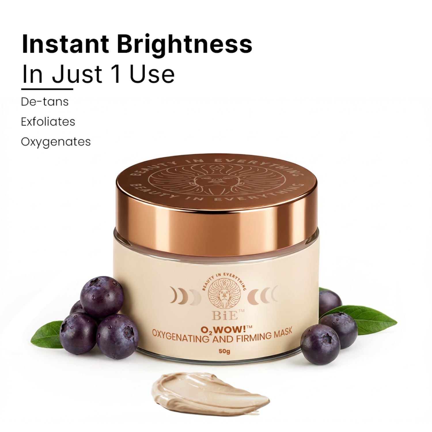 Buy BiE O2WOW! Face Mask for Daily Tan Removal, Reduces Dark Spots ...