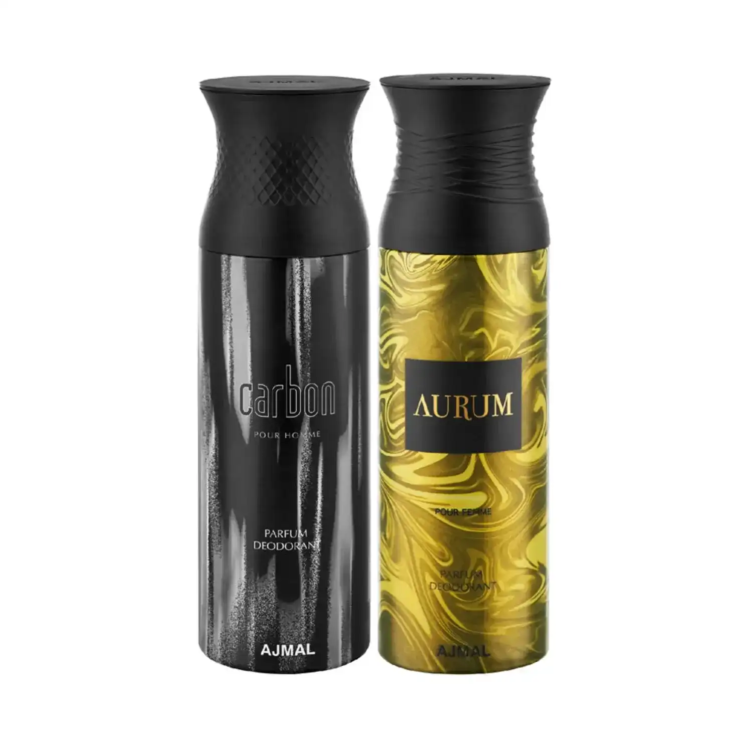 Buy AJMAL Carbon & Aurum Deodorant Body Spray - Pack of 2 (200ml Each ...