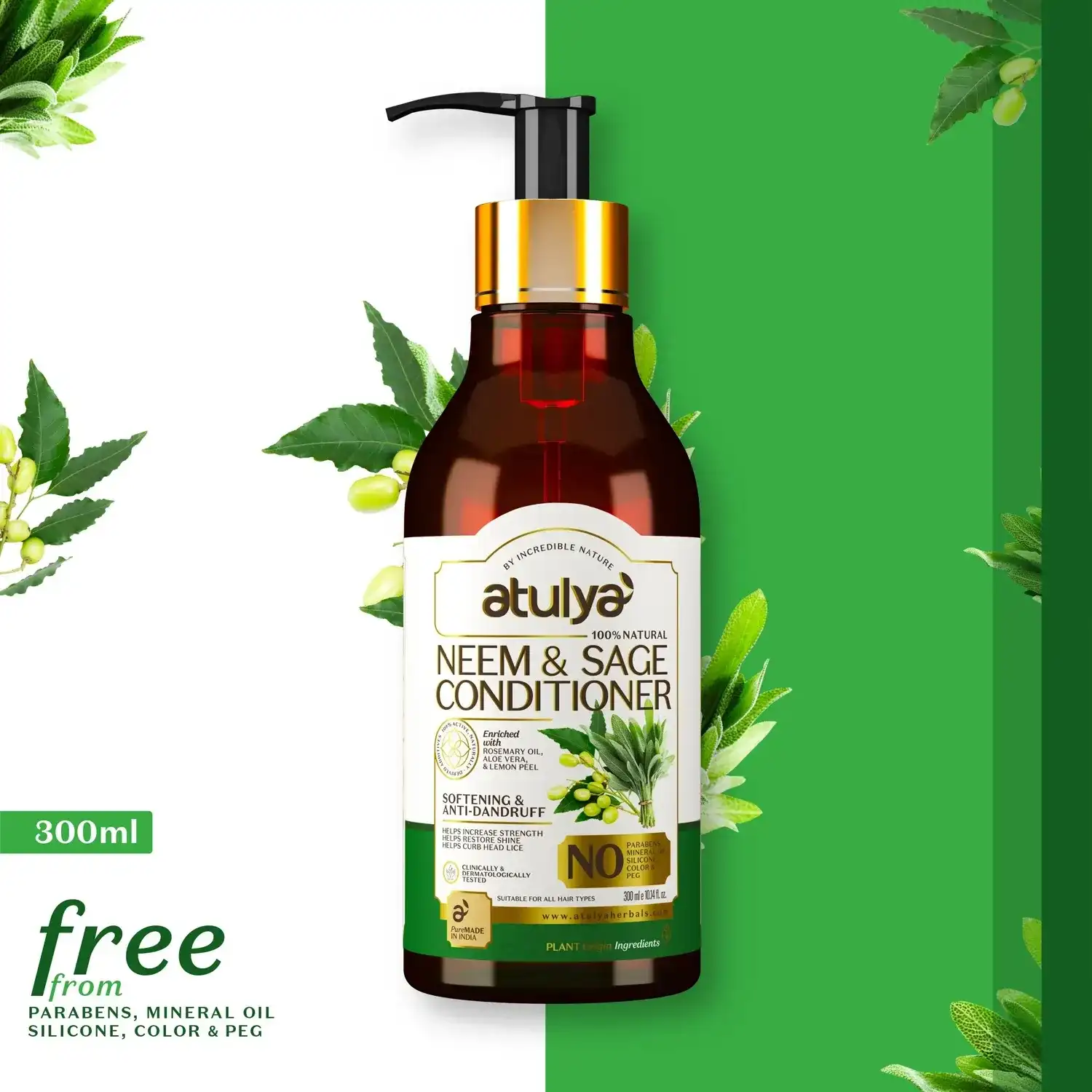 Buy Atulya Neem & Sage Conditioner (300ml) Online at Best Price in ...
