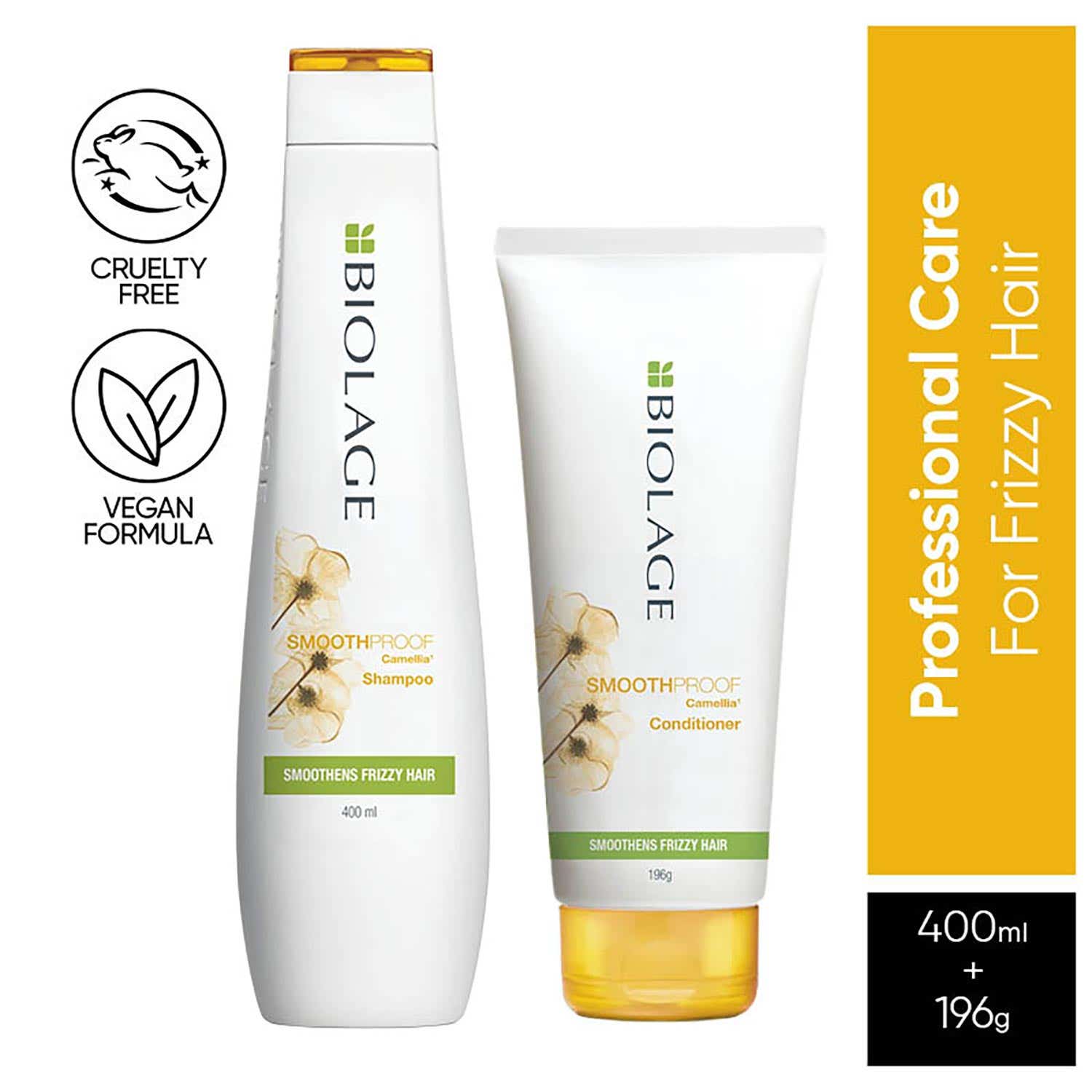 Biolage Smoothproof Vegan Shampoo and Conditioner Combo for Frizz-Free ...