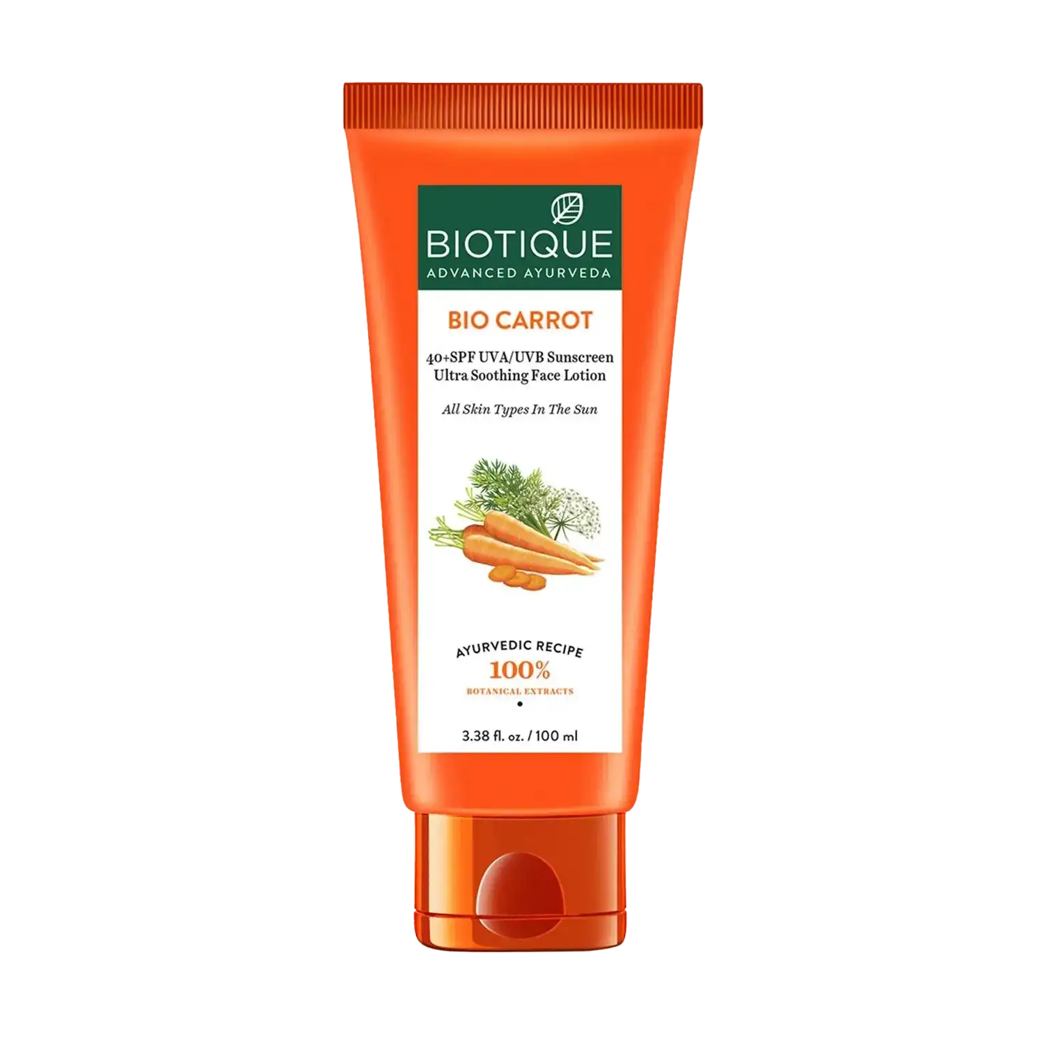 Buy Biotique Bio Carrot Sunscreen Ultra Soothing Face Lotion SPF 40 ...