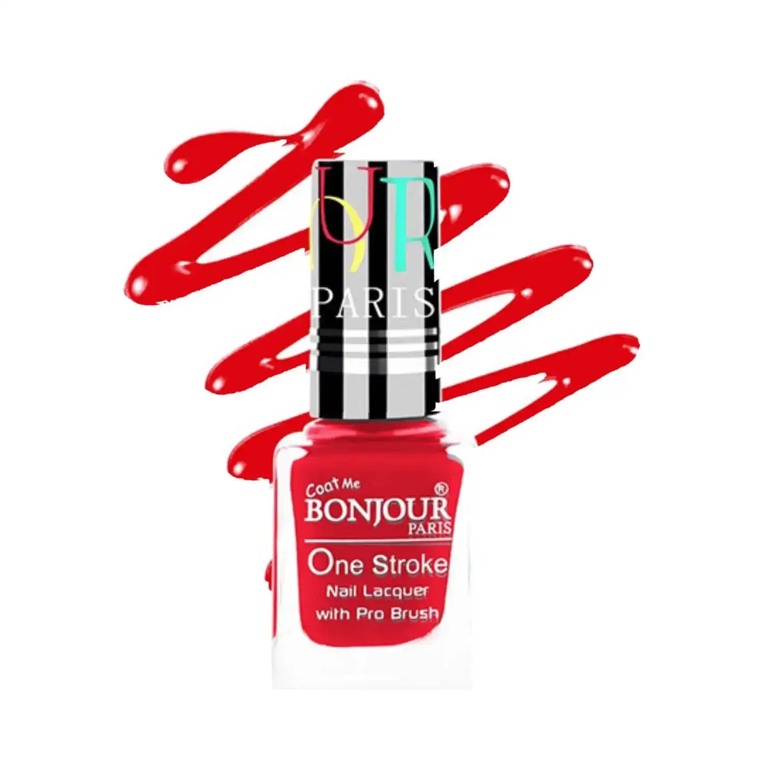 Buy Bonjour Paris Satin Matte Nail Polish - Red (9ml) Online at Best ...