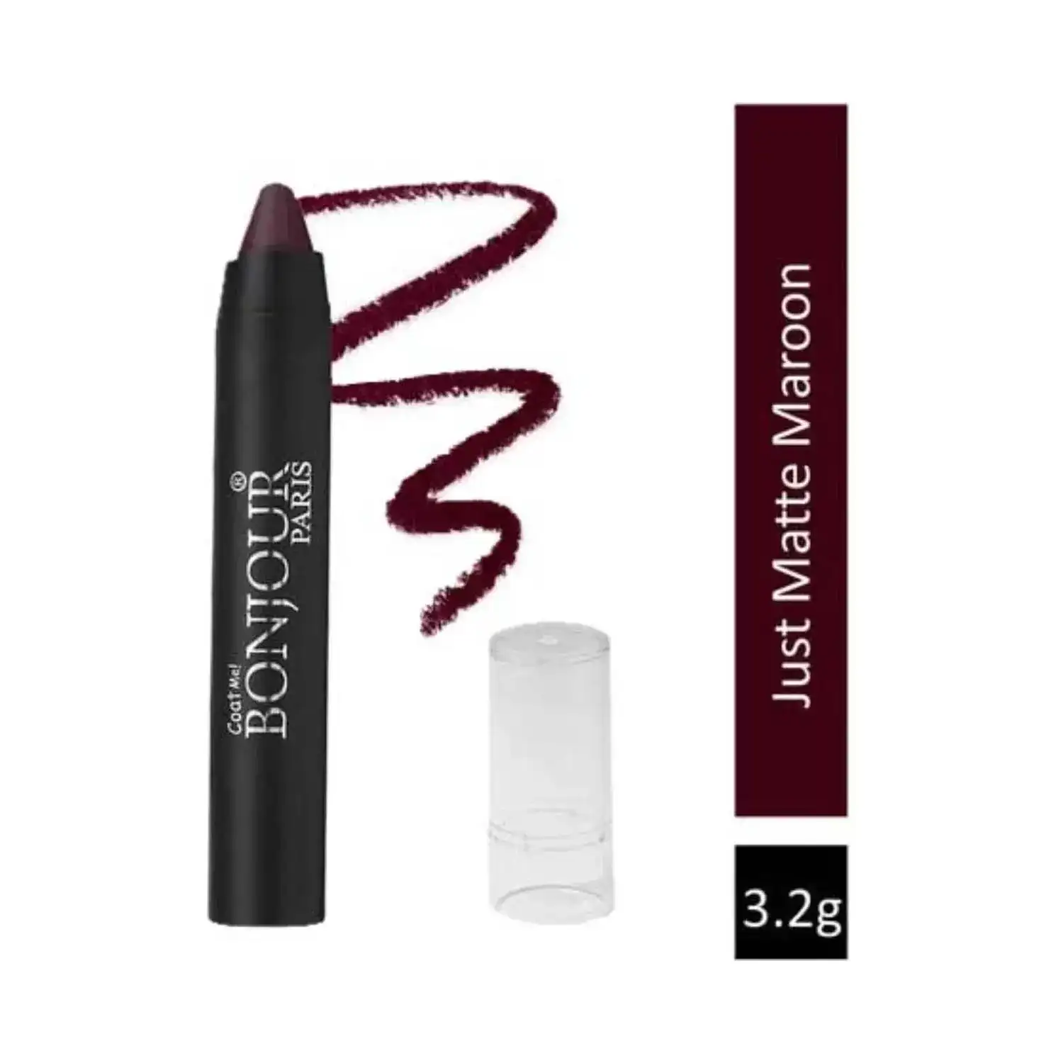 Buy Bonjour Paris Just Matte Lip Crayon - 01 Maroon (3.2g) Online at ...
