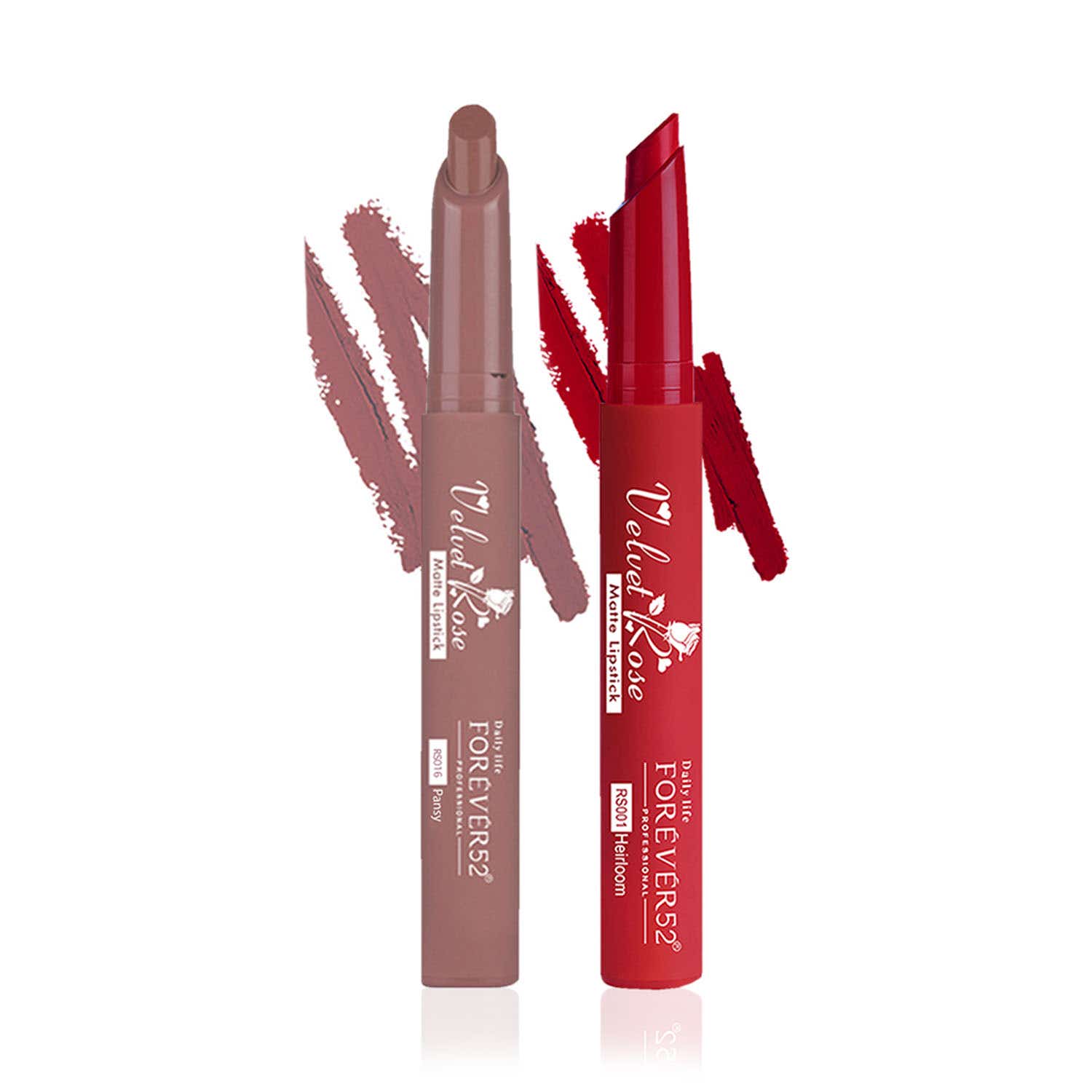 Buy Daily Life Forever52 Velvet Rose Matte Lipstick Set of 2 Crayons ...