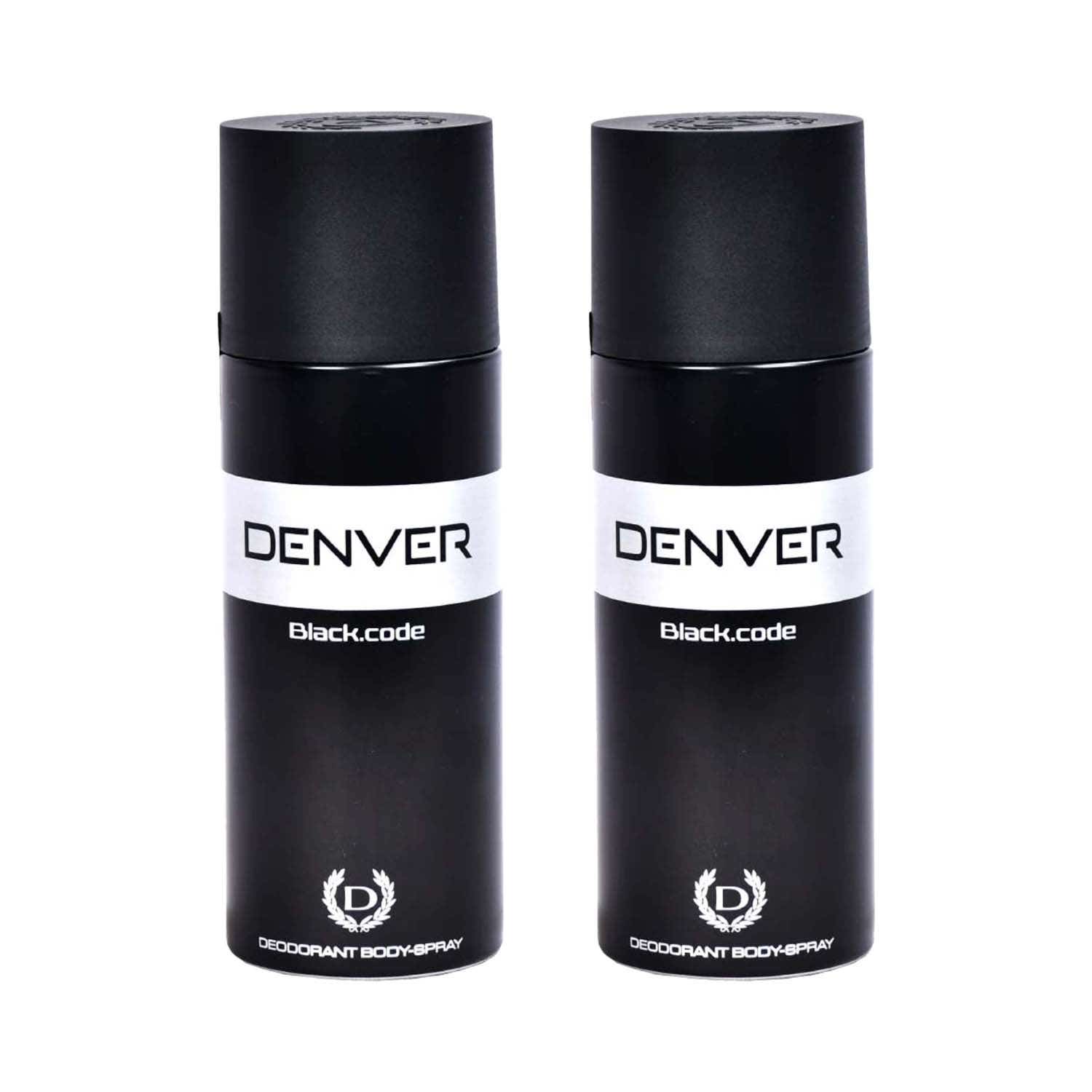 Denver Black Code Deodorant Body Spray for Men Combo (200 ml)