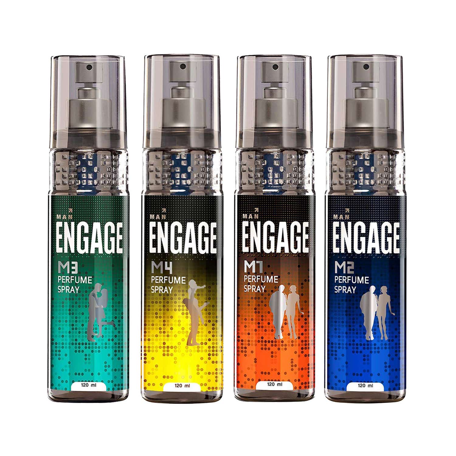 Buy Engage Man Perfume Spray M1 M2 M3 M4 (120ml) Combo Online at Best ...