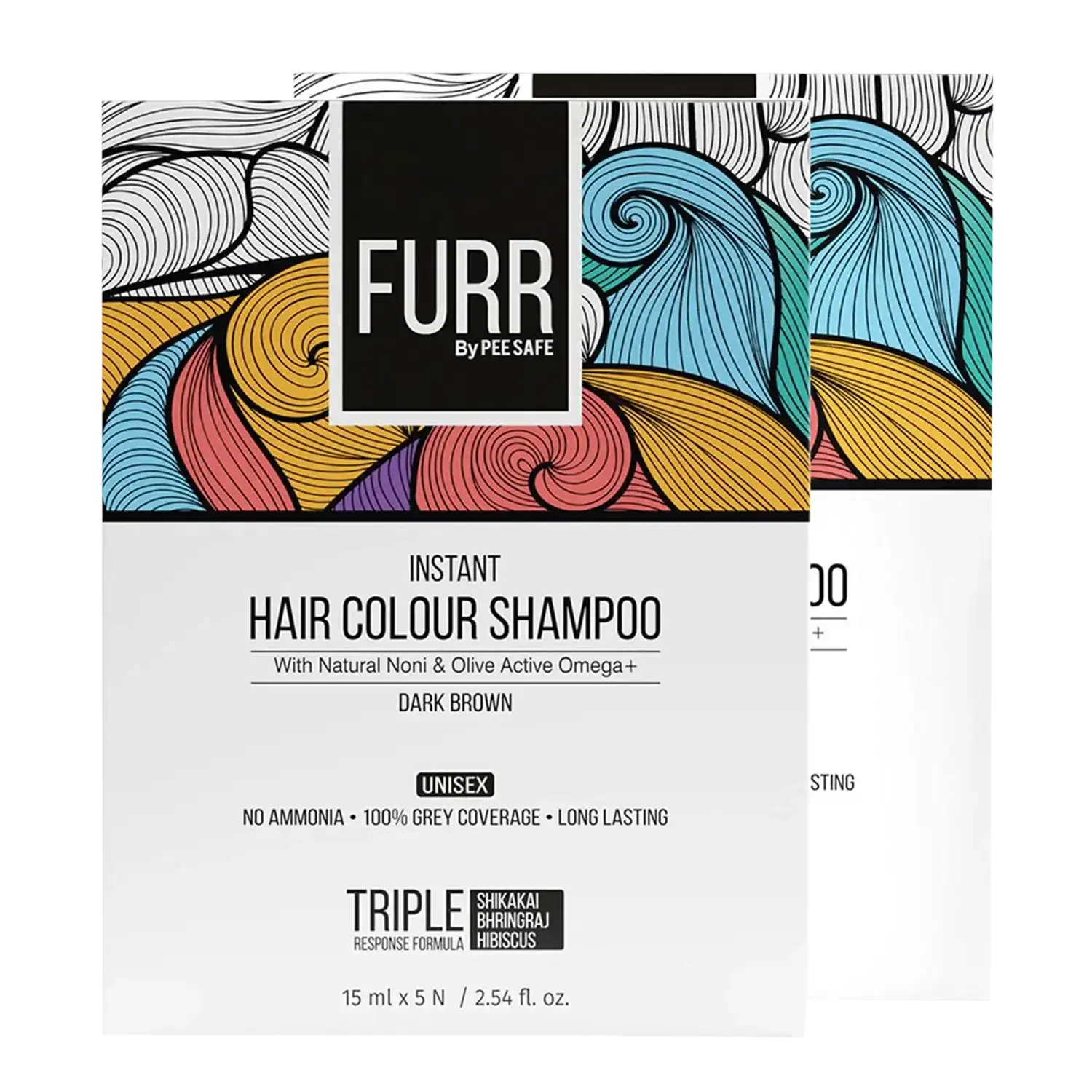 Buy FURR By Pee Safe Instant Hair Colour Shampoo Black (15ml) Online at ...