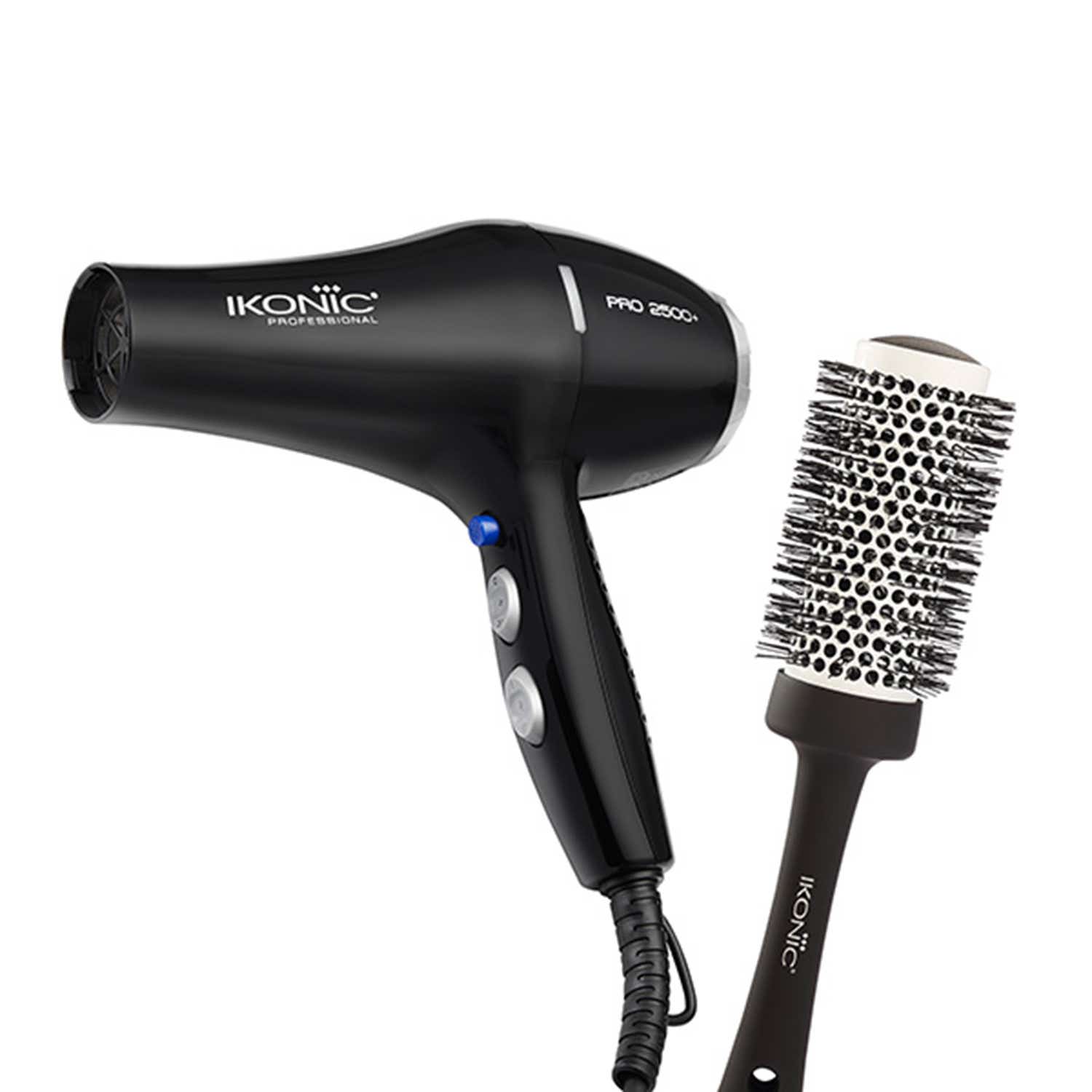 Buy Ikonic Professional 2500+ Pro Hair Dryer and BDB 43 Blow Dry Brush ...
