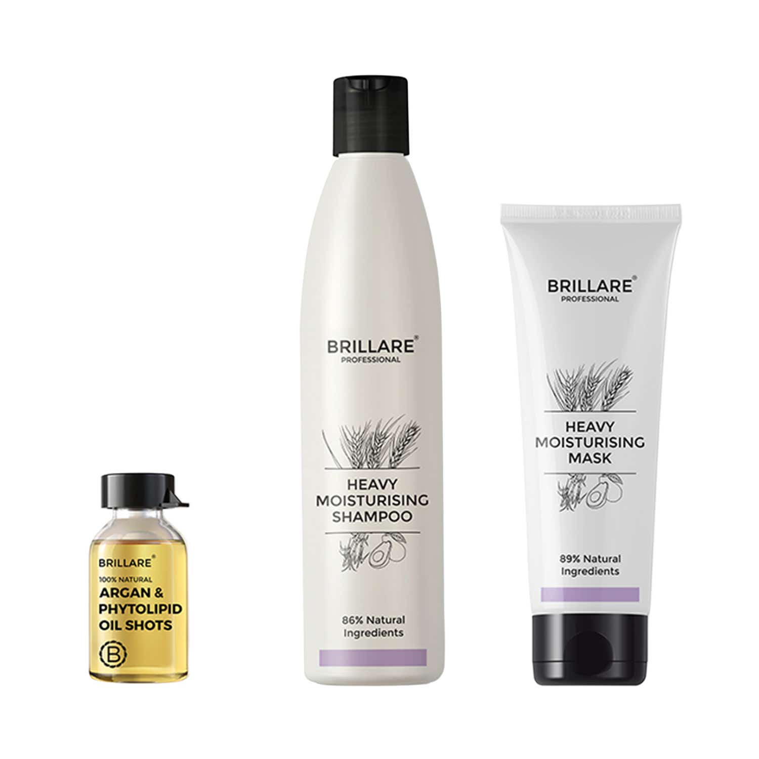 Buy Brillare Heavy Moisturising Treatment Combo For Dry, Frizzy Hair ...