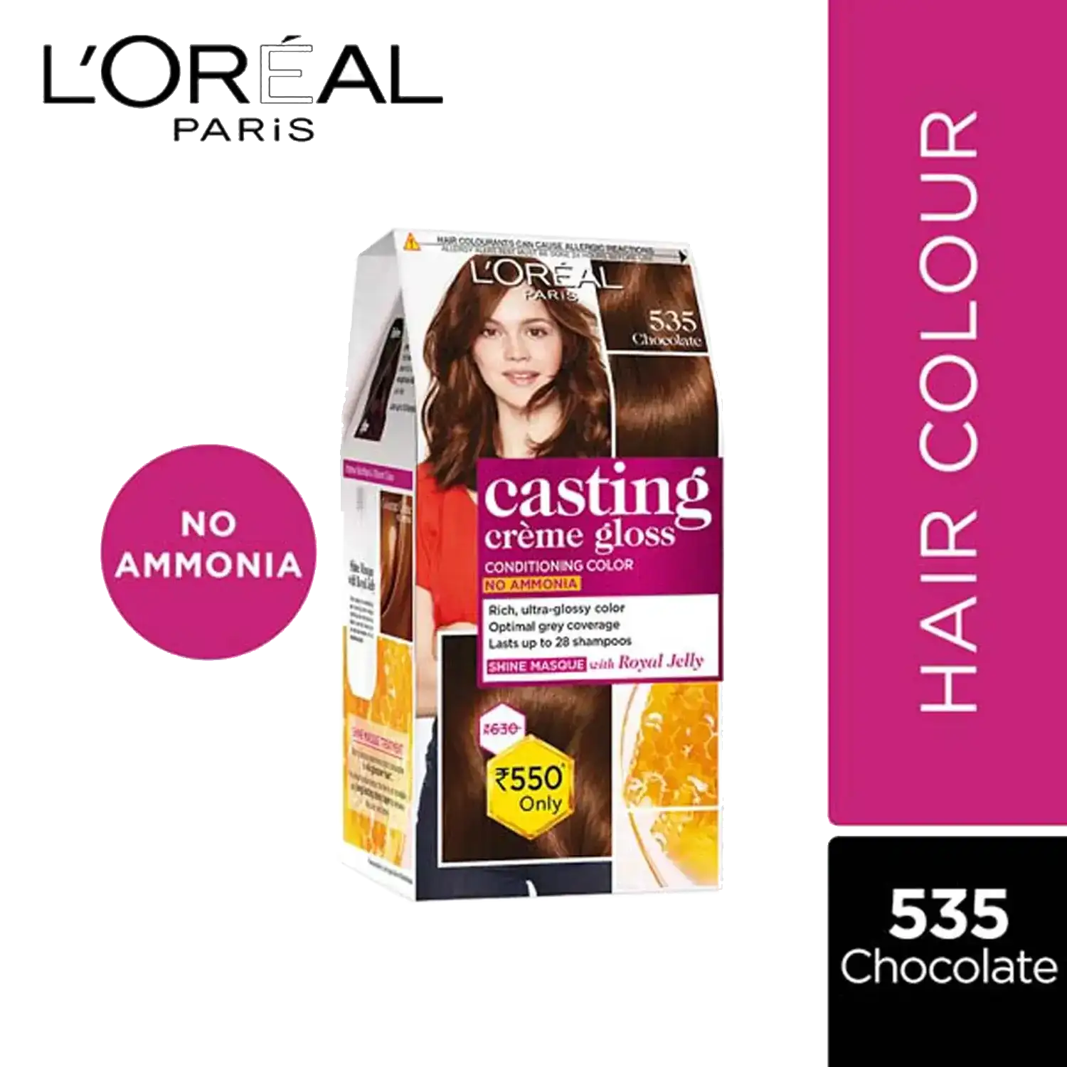 Buy Casting Crème Gloss, Hair Color, 532 Salted Carmel, 87.5g+72ml ...