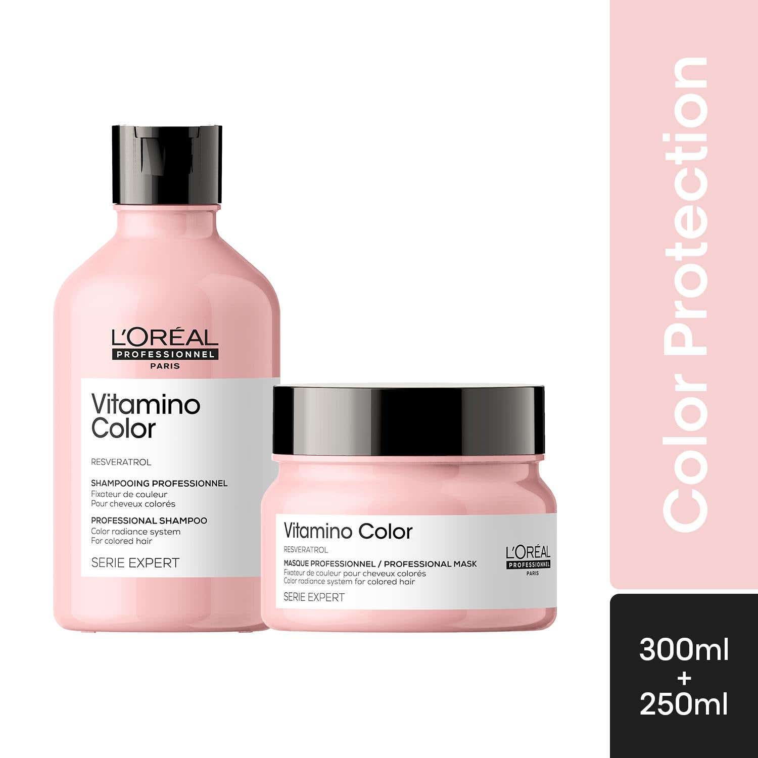 L'Oreal Professionnel Vitamino Color Shampoo(300 ml) & Hair Mask (250 g ...