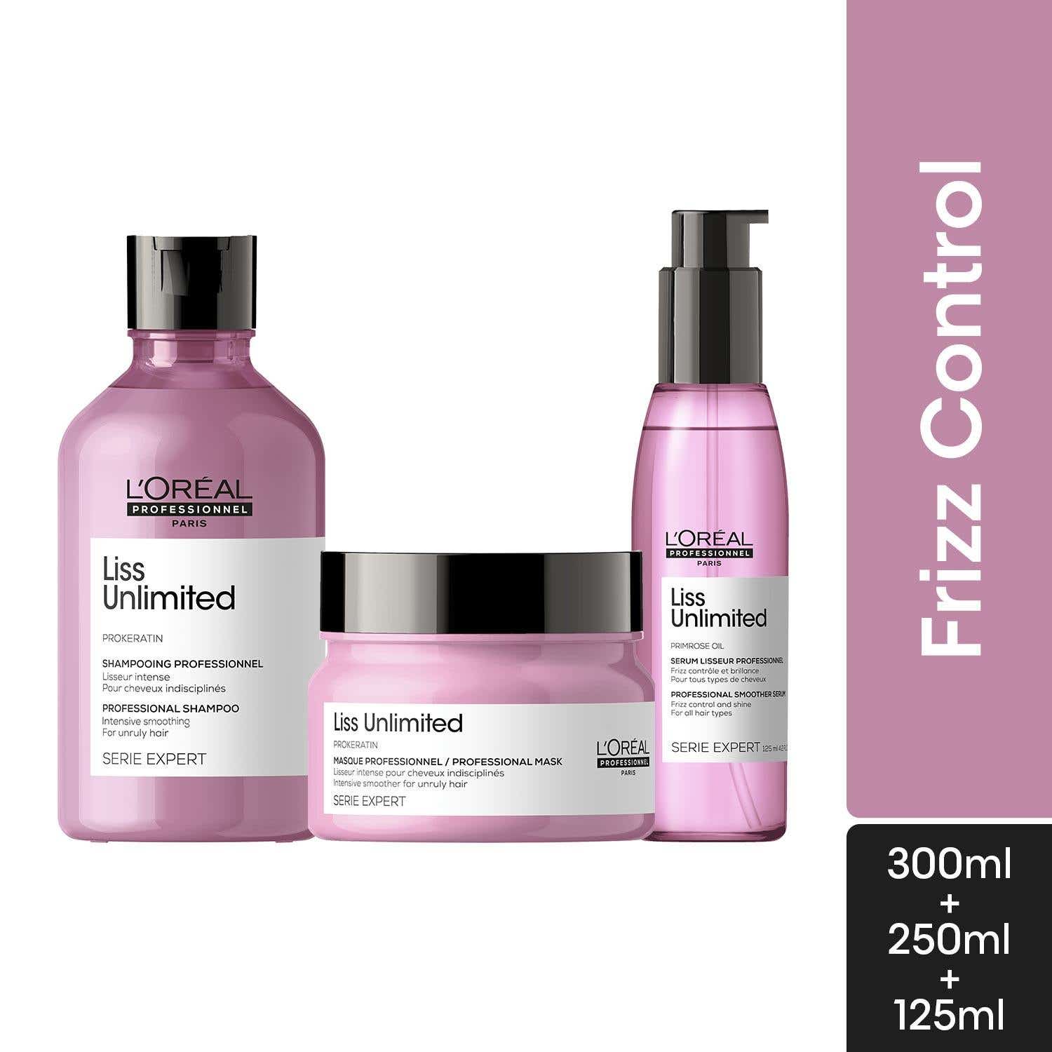 Buy L'OREAL PROFESSIONNEL Liss Unlimited Shampoo (300 ml), Hair Mask ...