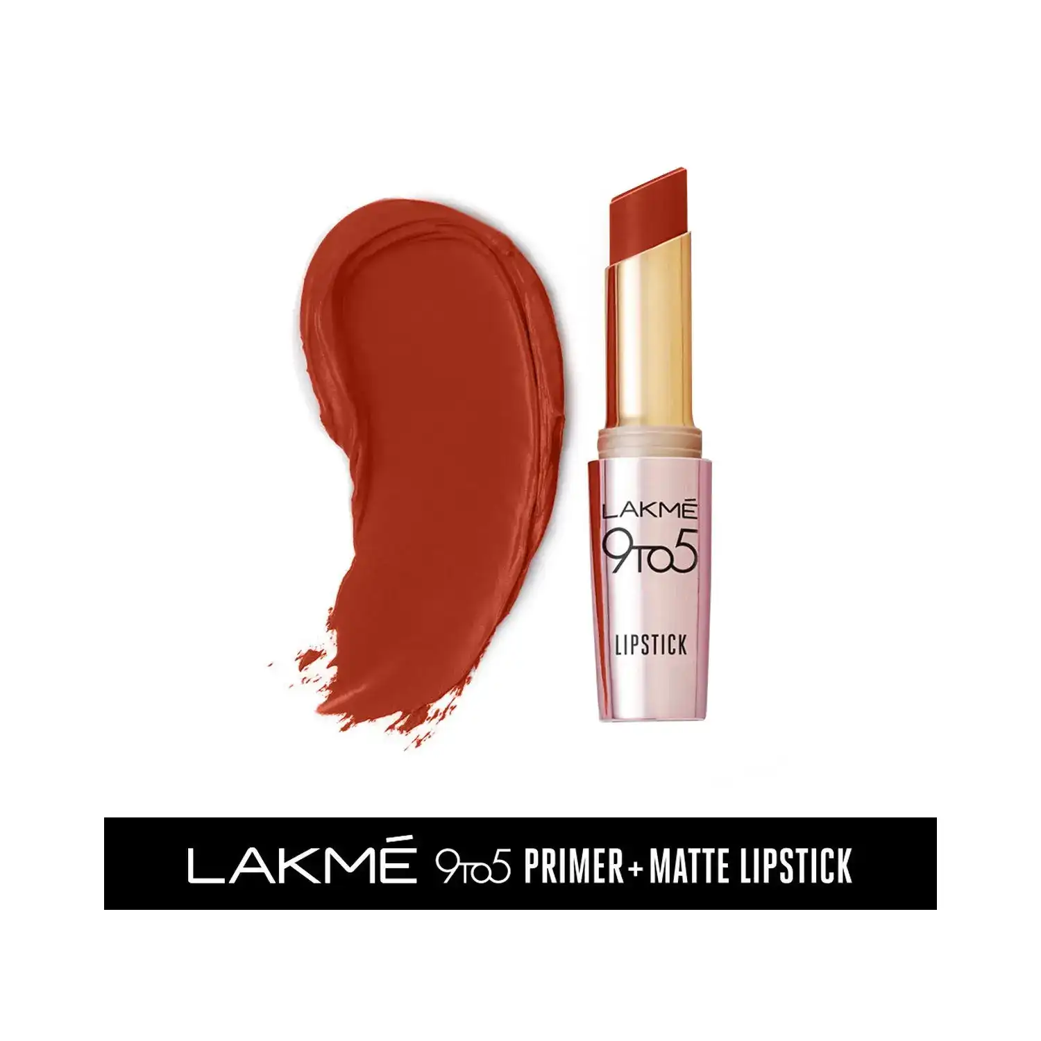 Lakme 9To5 Primer + Matte Lip Color - Mr3 Red Rust (3.6g)