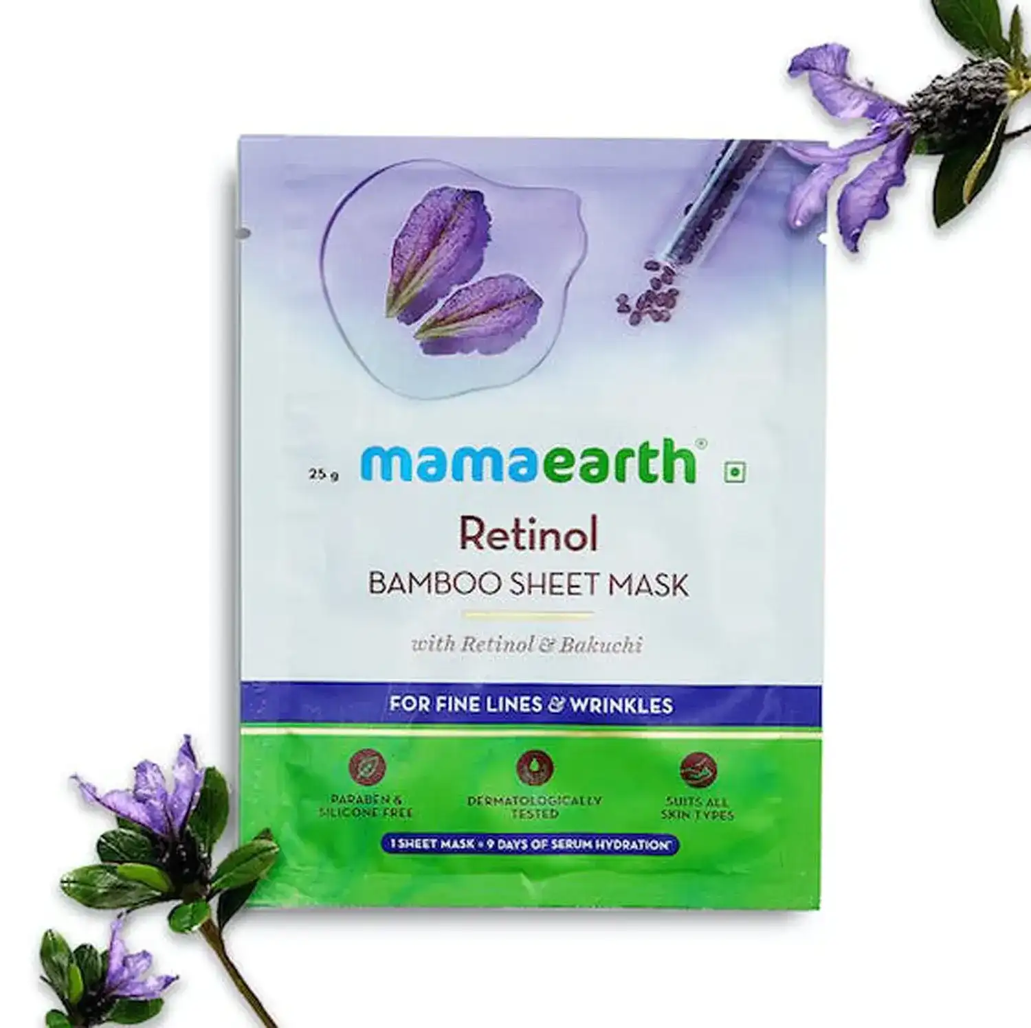 Mamaearth Retinol Bamboo Sheet Mask with Retinol & Bakuchi (25g)