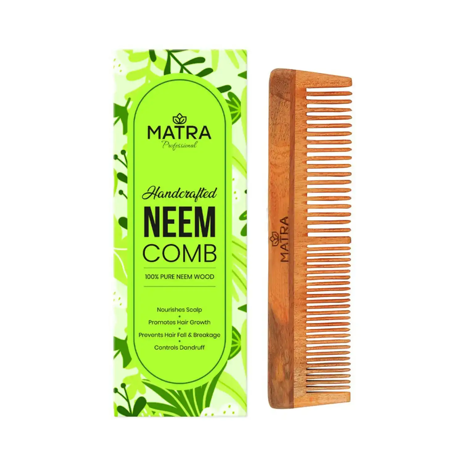 Buy Matra Pure Neem Wood Comb With Fine And Wide Tooth Online at Best ...