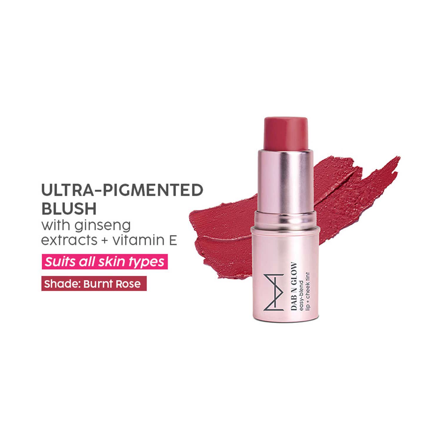 Buy HOUSE OF MAKEUP Dab N Glow Easy-Blend Lip + Cheek Tint - Burnt Rose ...