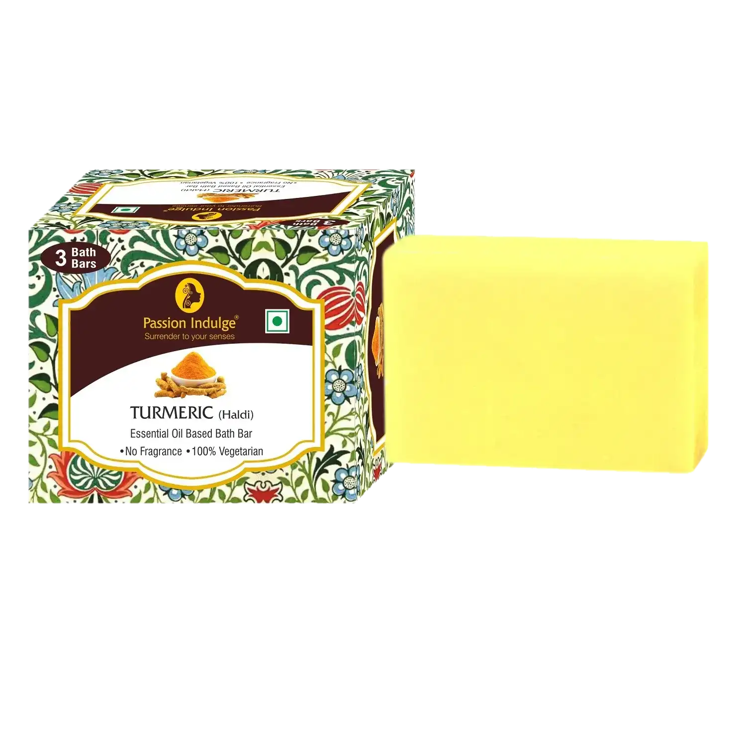 Buy Passion Indulge Turmeric Handmade Bath Bar Soap, Pack of 3 (100g ...
