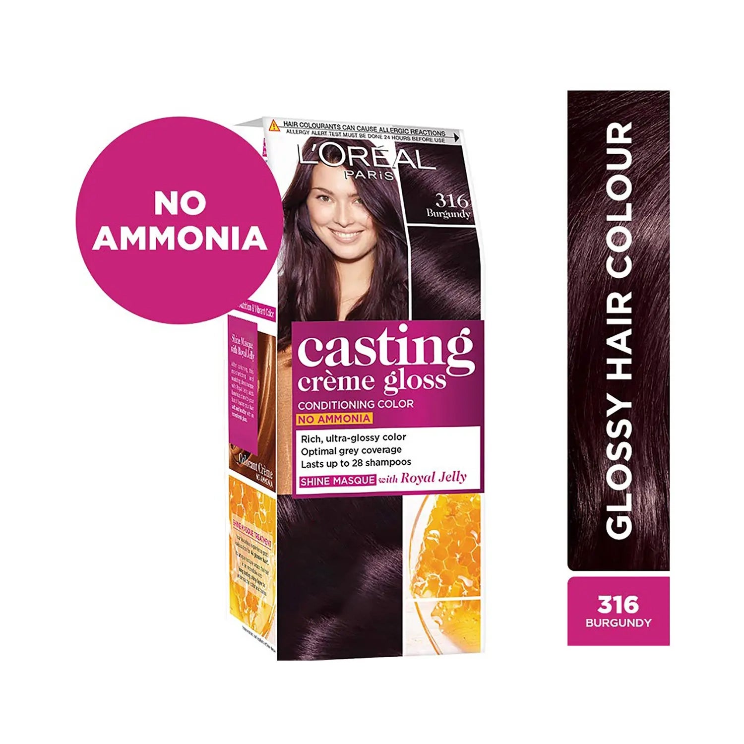 Buy L'Oreal Paris Casting Creme Gloss Mini Hair Color - 316 Burgundy ...