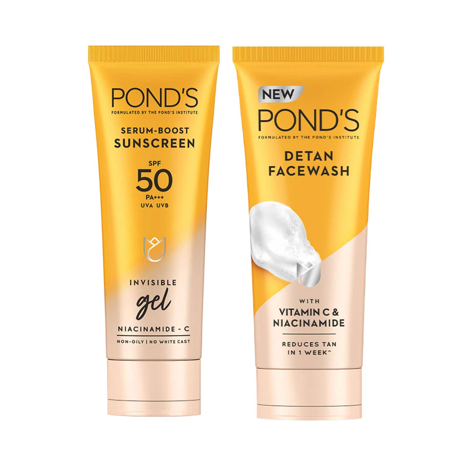 Ponds Sunscreen + De-Tan Facewash Combo