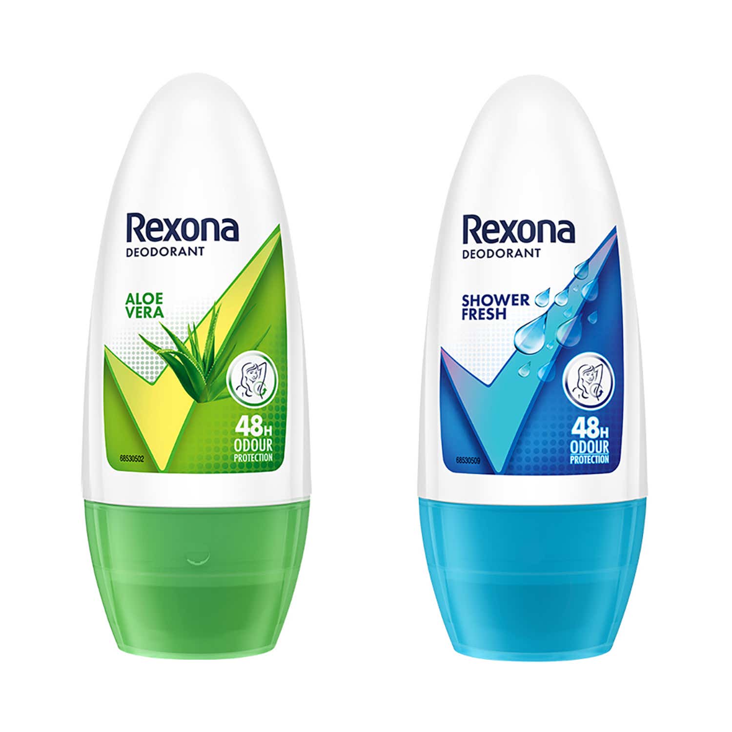 Rexona Aloe Vera & Rexona Shower Fresh Underarm Roll On Deodorant For ...