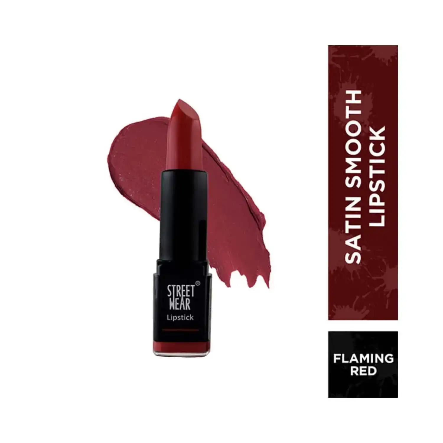Buy Streetwear Satin Smooth Lipstick - Flaming Red (4.2g) Online at ...