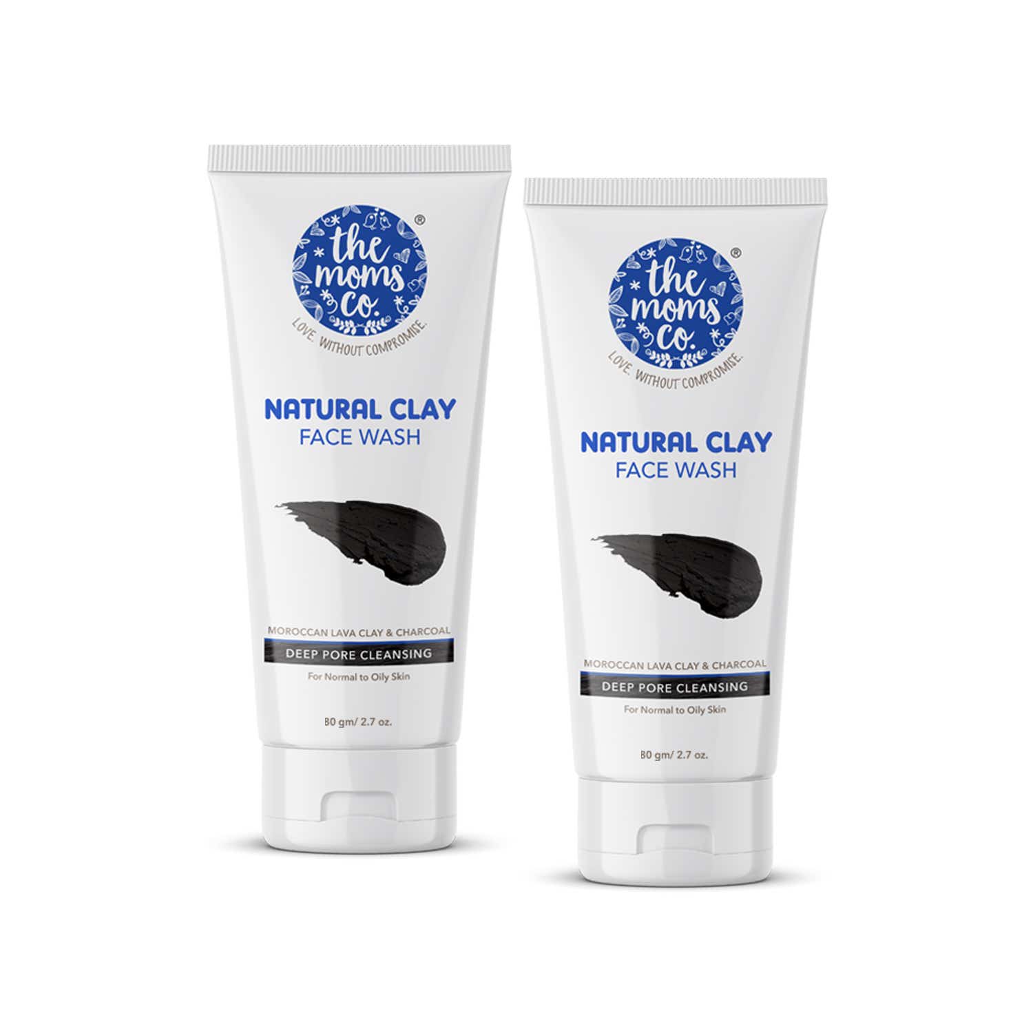 Buy The Mom's Co. Natural Clay Face Wash (80 ml) (Pack Of 2) Combo ...