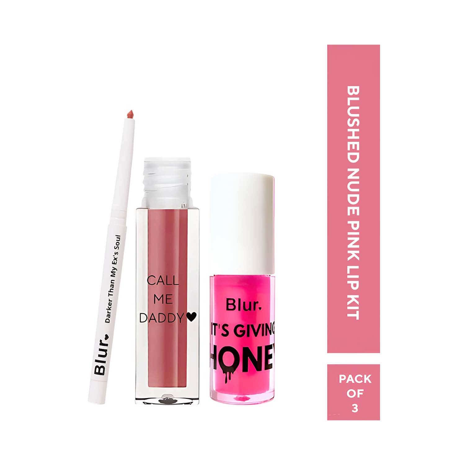 Buy Blur India Perfect Lip Kit - Blushed Nude Pink (3 pcs) Online at ...