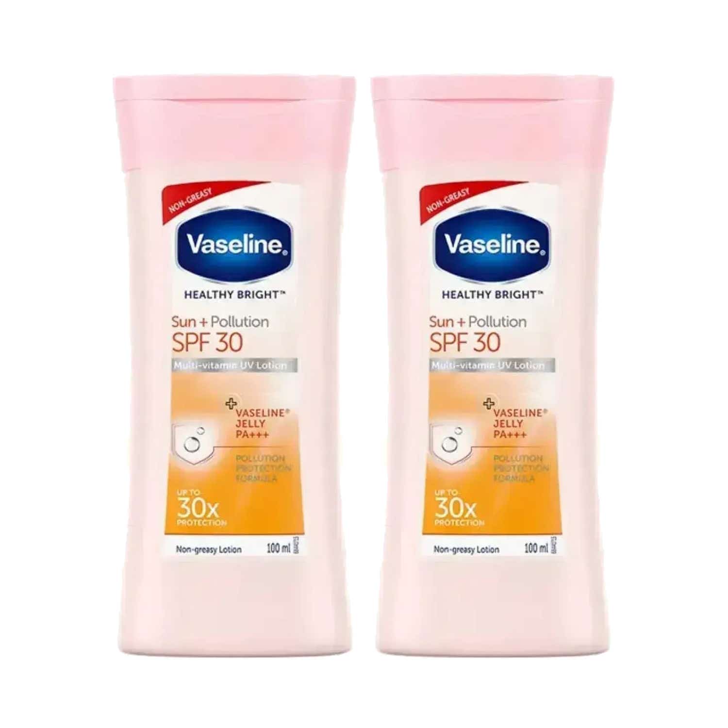 Buy Vaseline Healthy Bright Sun + Pollution Protection Spf 30 Combo ...