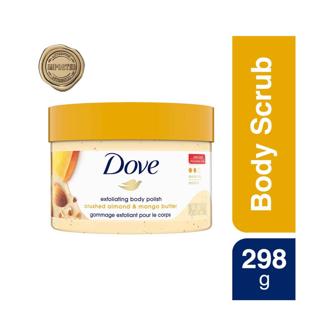 Buy Dove Crushed Almond And Mango Butter Exfoliating Body Polish Scrub ...