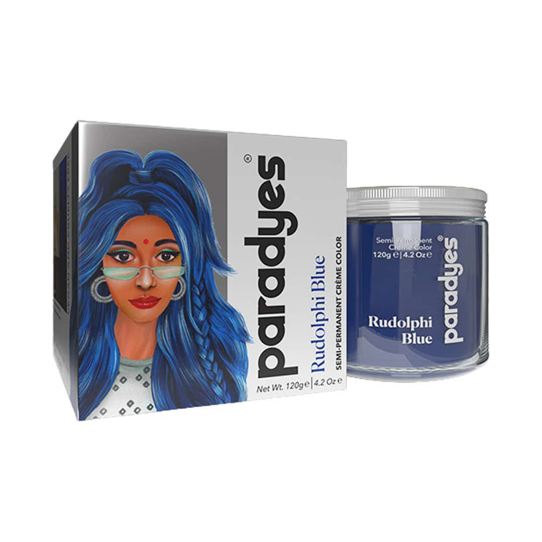 Buy Paradyes Semi-Permanent Classic Hair Color Jar - Rudolphi Blue ...