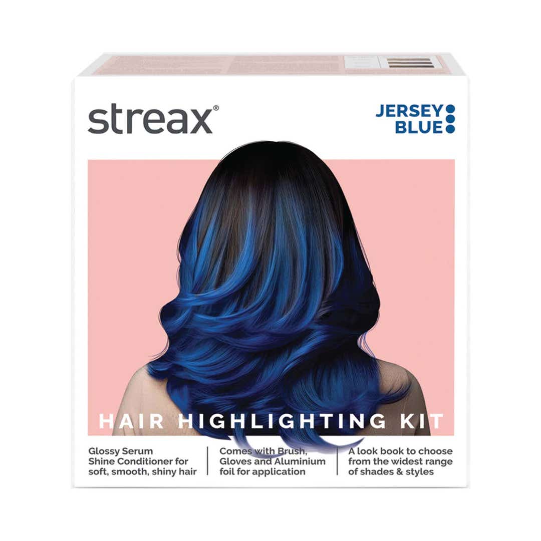 Buy Streax Ultralights Hair Color Highlight Kit - Jersey Blue (180 g ...