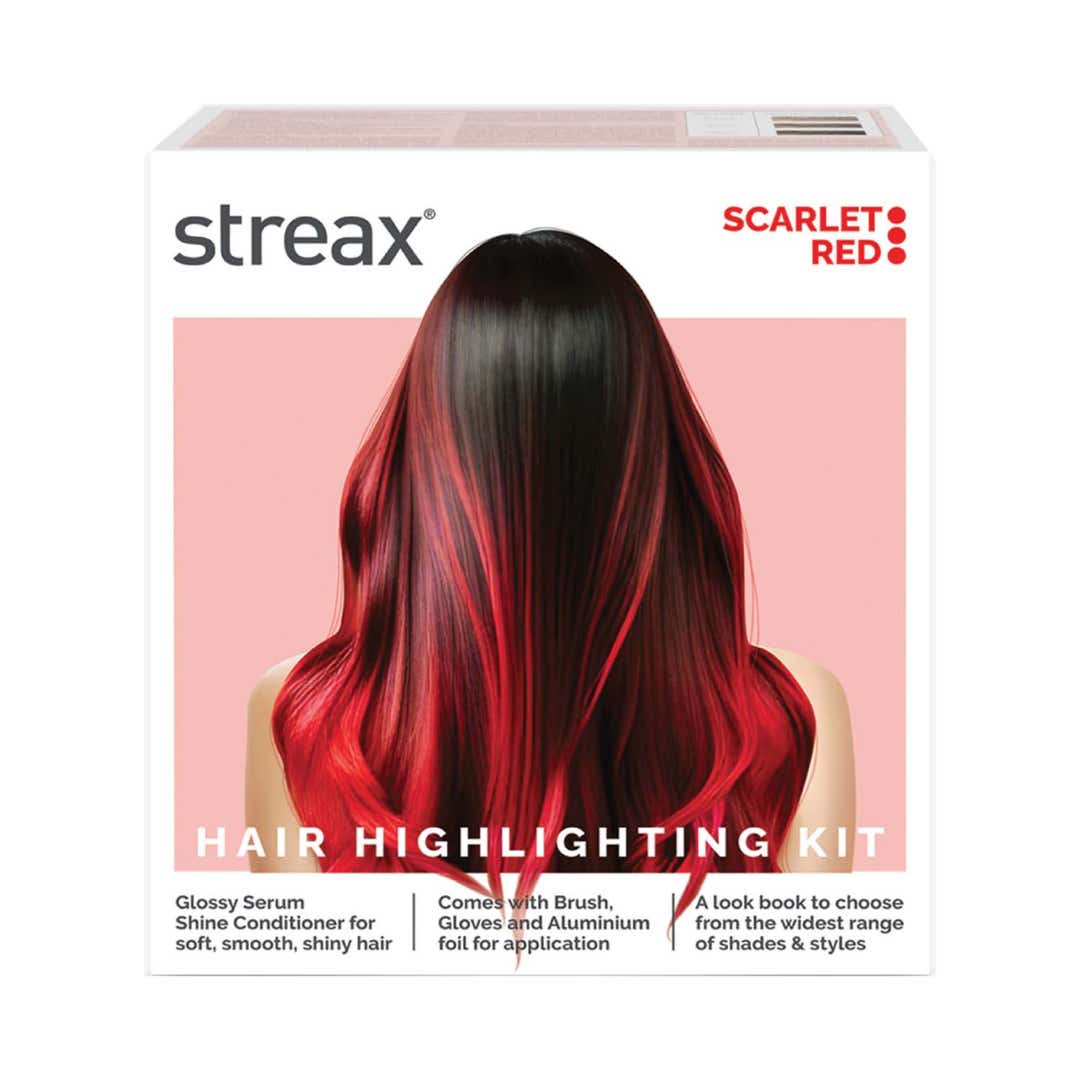 Buy Streax Ultralights Hair Color Highlight Kit - Scarlet Red (180 g ...