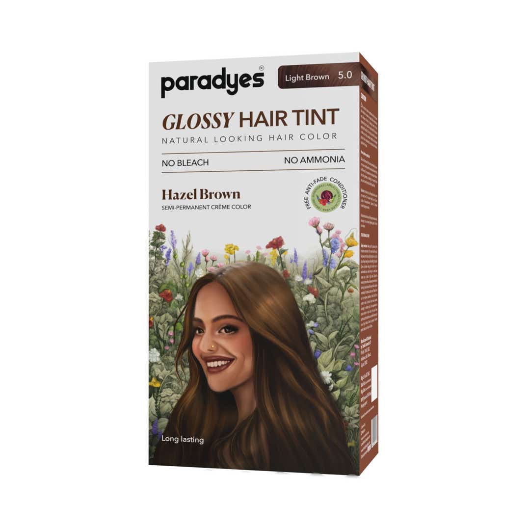Buy Paradyes Semi-Permanent Hazel Brown Glossy Hair Tint Set - (6 Pcs ...
