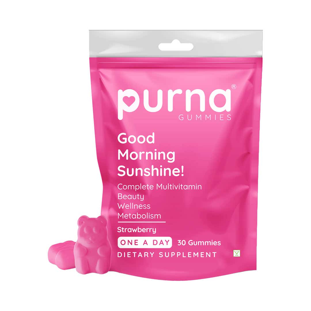 Buy Purna Gummies Multivitamin Strawberry Gummies With Vitamins ...