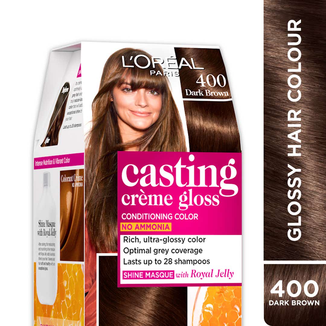 Buy L'Oreal Paris Casting Creme Gloss Hair Color - 400 Dark Brown (87 ...