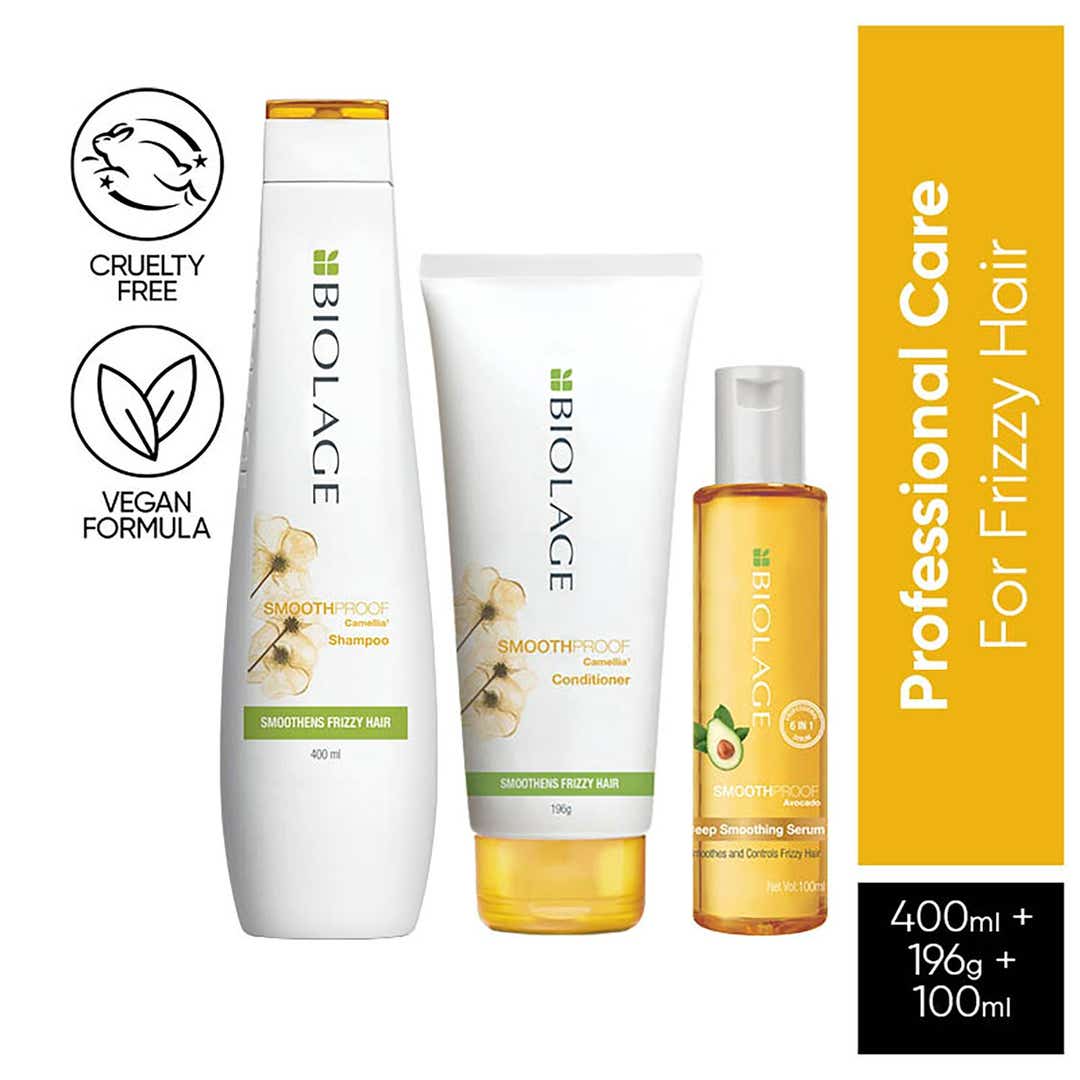 Buy Biolage Smoothproof Vegan Shampoo, Conditioner & Serum for Frizz ...